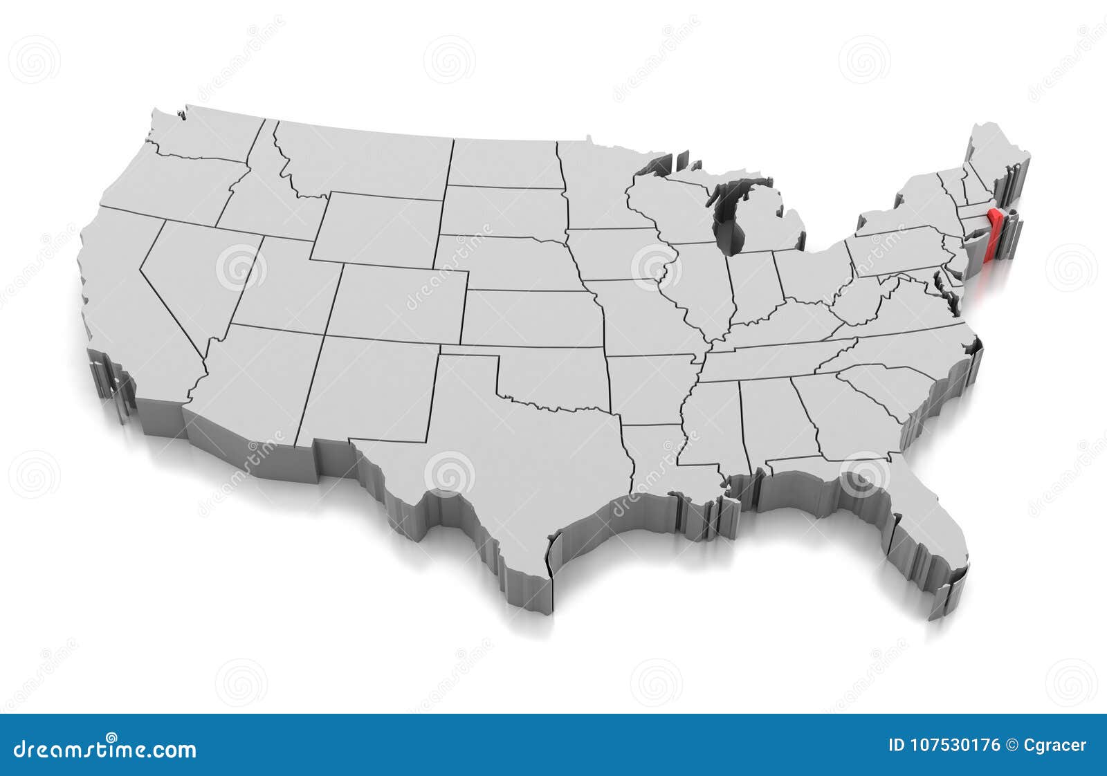 Map of Rhode Island State, USA Stock Illustration - Illustration of ...