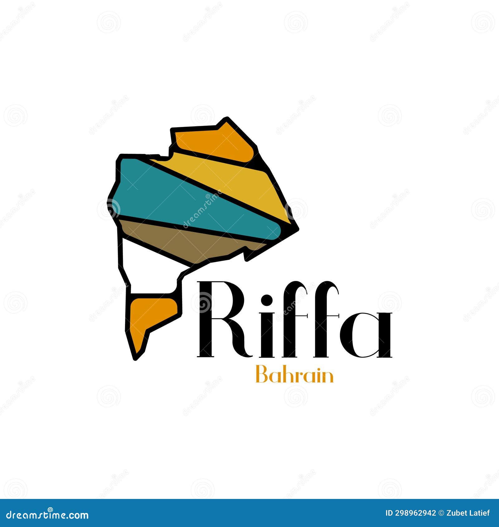 Map Riffa Vector Illustration Template, Image for Design, Website ...