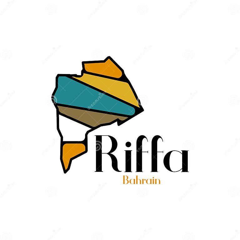 Map Riffa Vector Illustration Template, Image for Design, Website ...