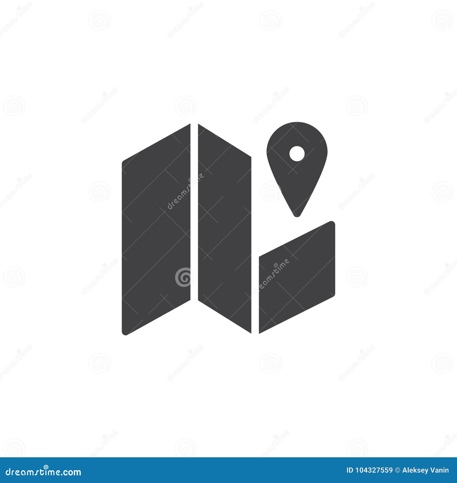 Map and Road Pointer Icon Vector Stock Vector - Illustration of city ...