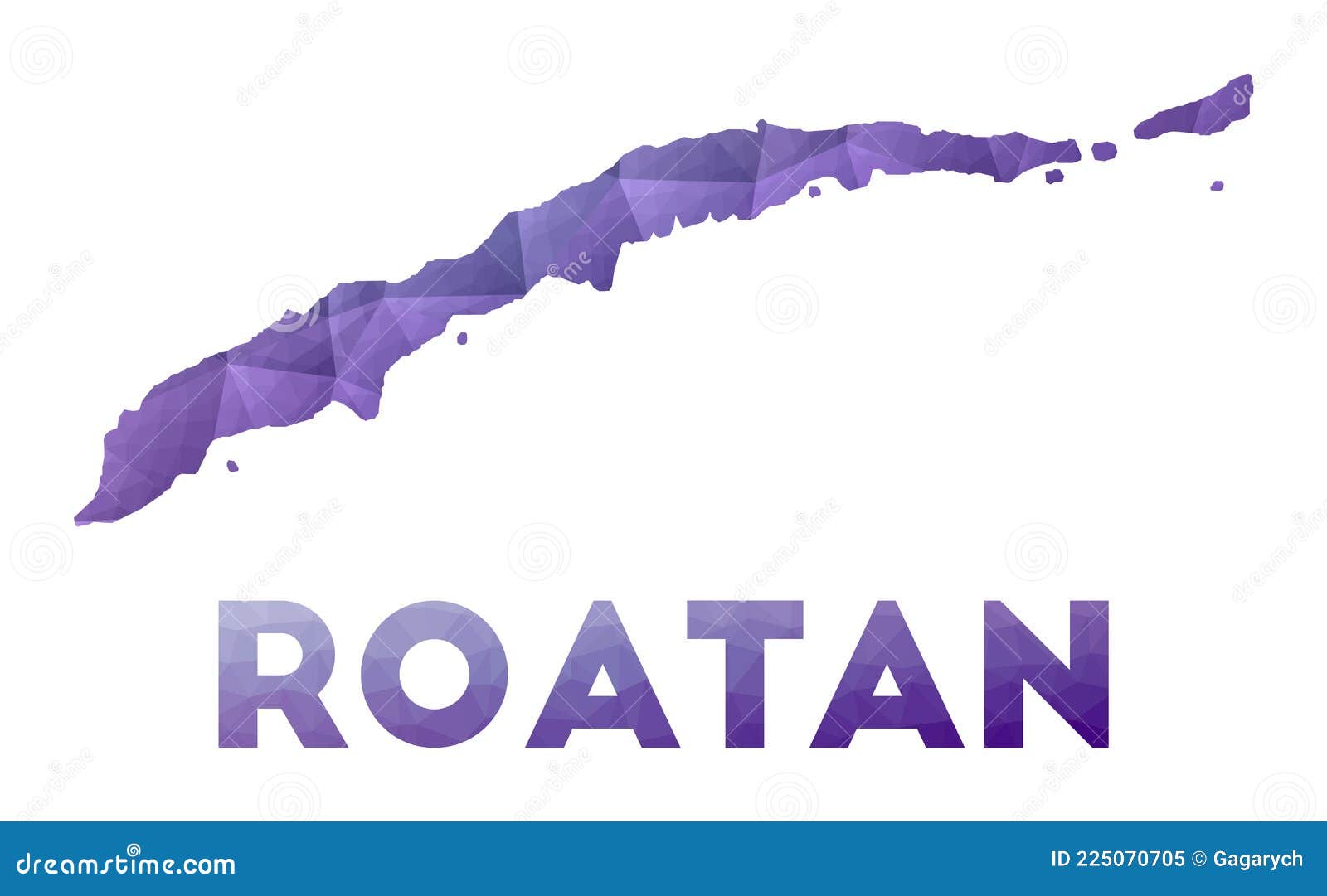 Roatan Low Poly Logo. Cartoon Vector | CartoonDealer.com #152081397