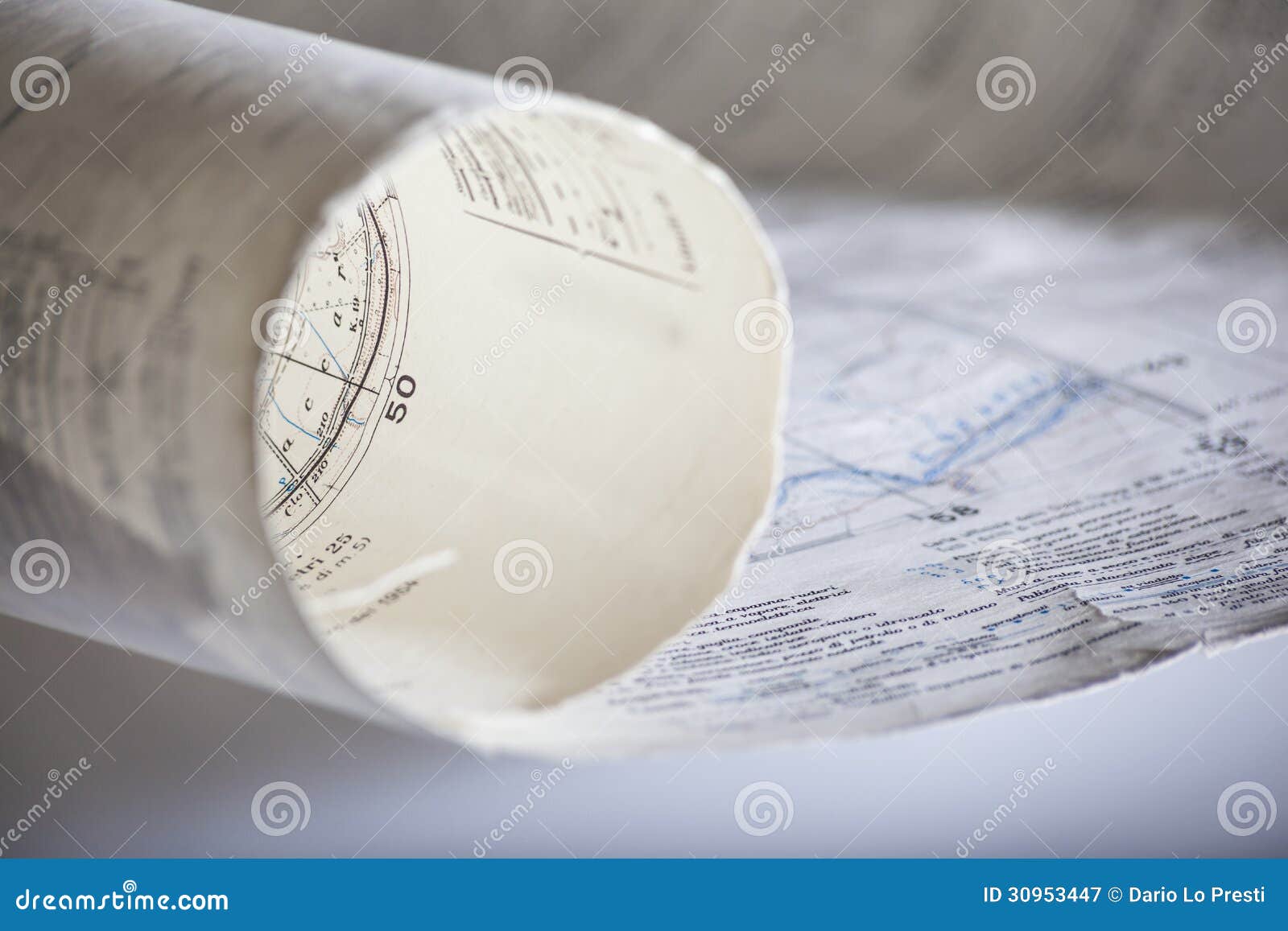 Map Roll stock image. Image of marine, detail, grunge - 30953447