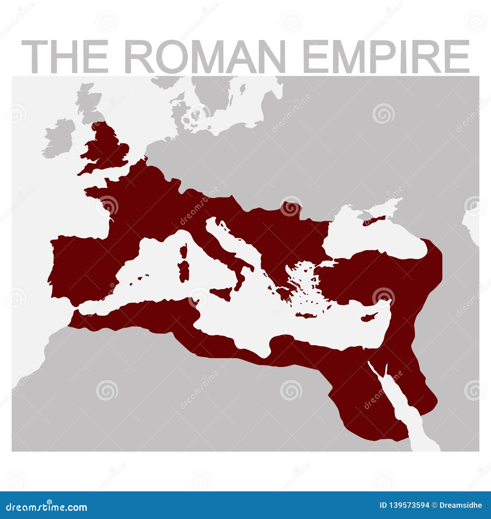 Map of the Roman Empire stock vector. Illustration of rome - 139573594