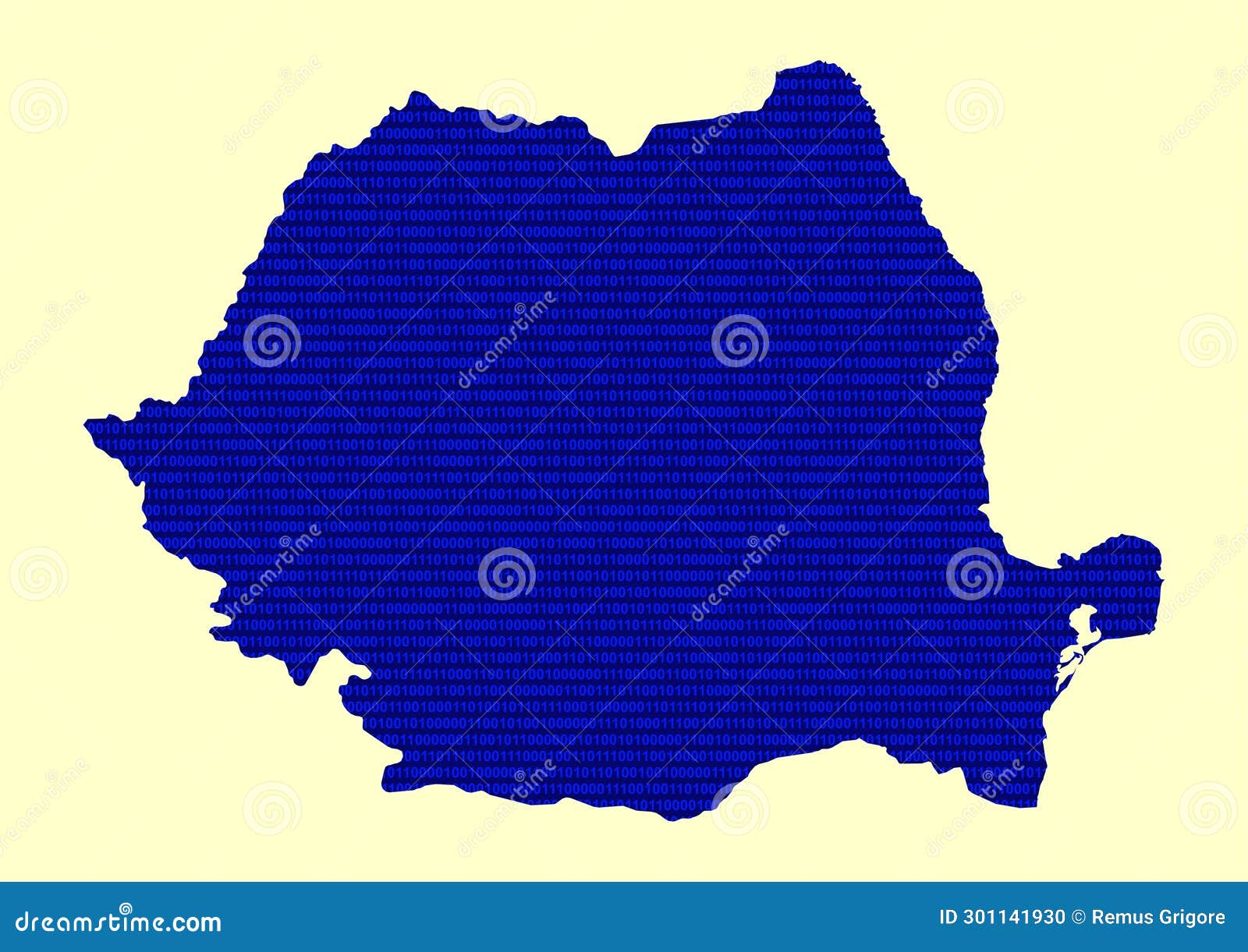 Digital Romania Map - Cdr Format Vector Illustration | CartoonDealer ...