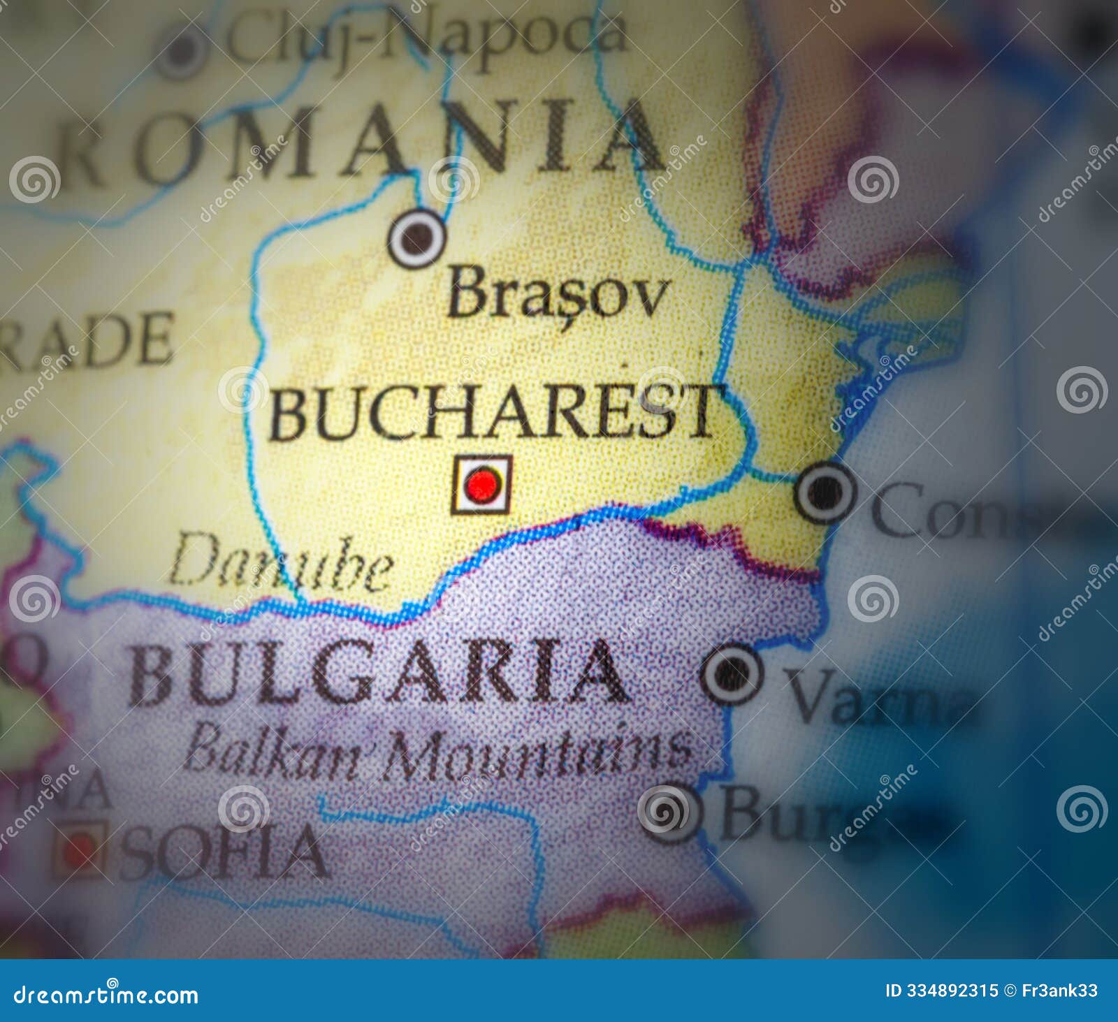 Map of Romania stock image. Image of europe, romania - 334892315