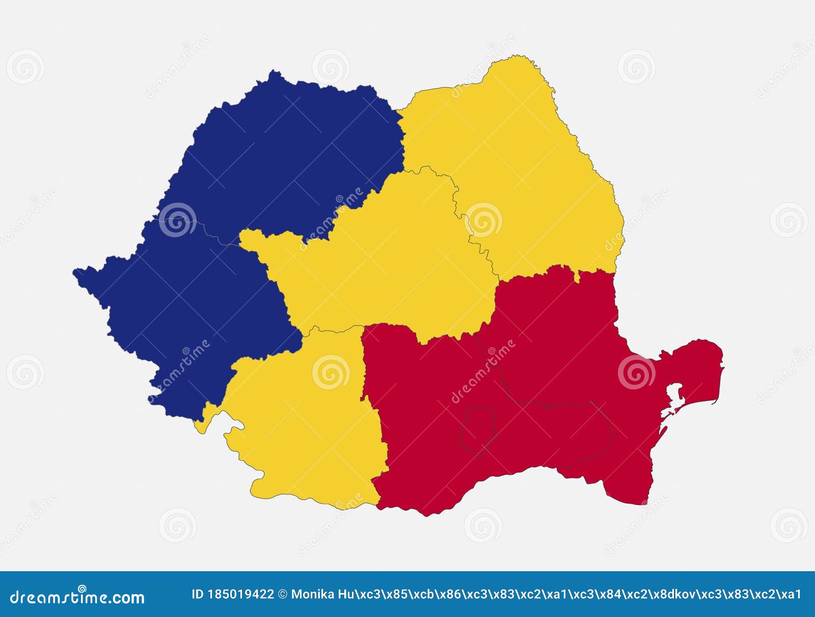 Blank Map Of Romania. High Quality Map Of Romania With Regions On ...