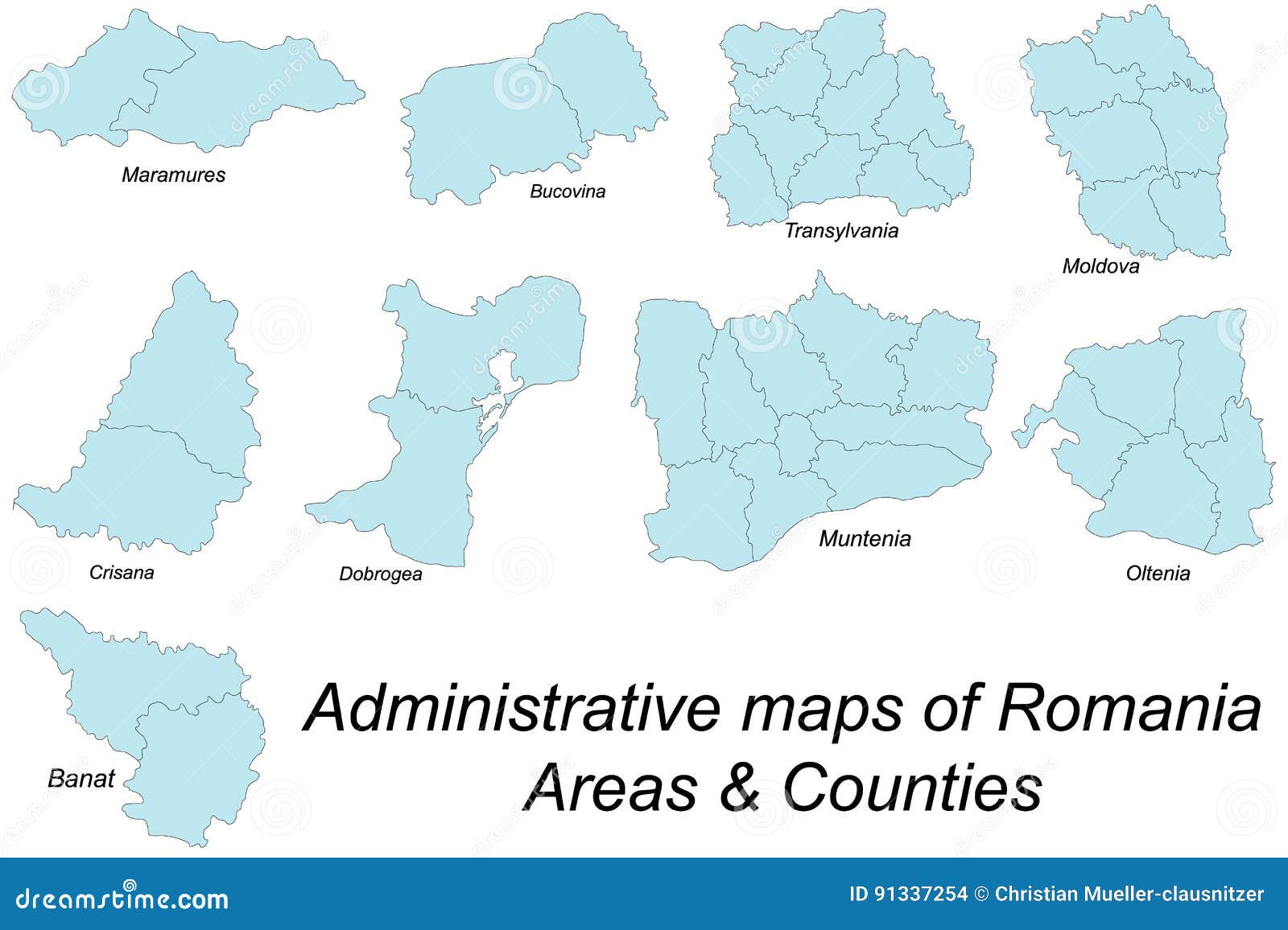 Map of Romania stock vector. Illustration of islands - 91337254