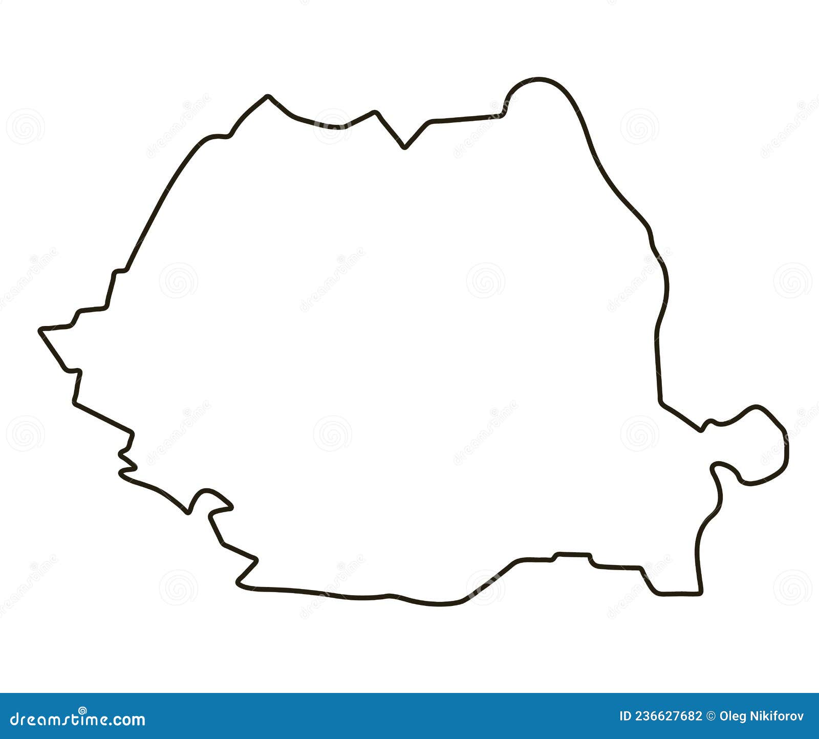 Map of Romania. Outline Map Vector Illustration Stock Vector ...