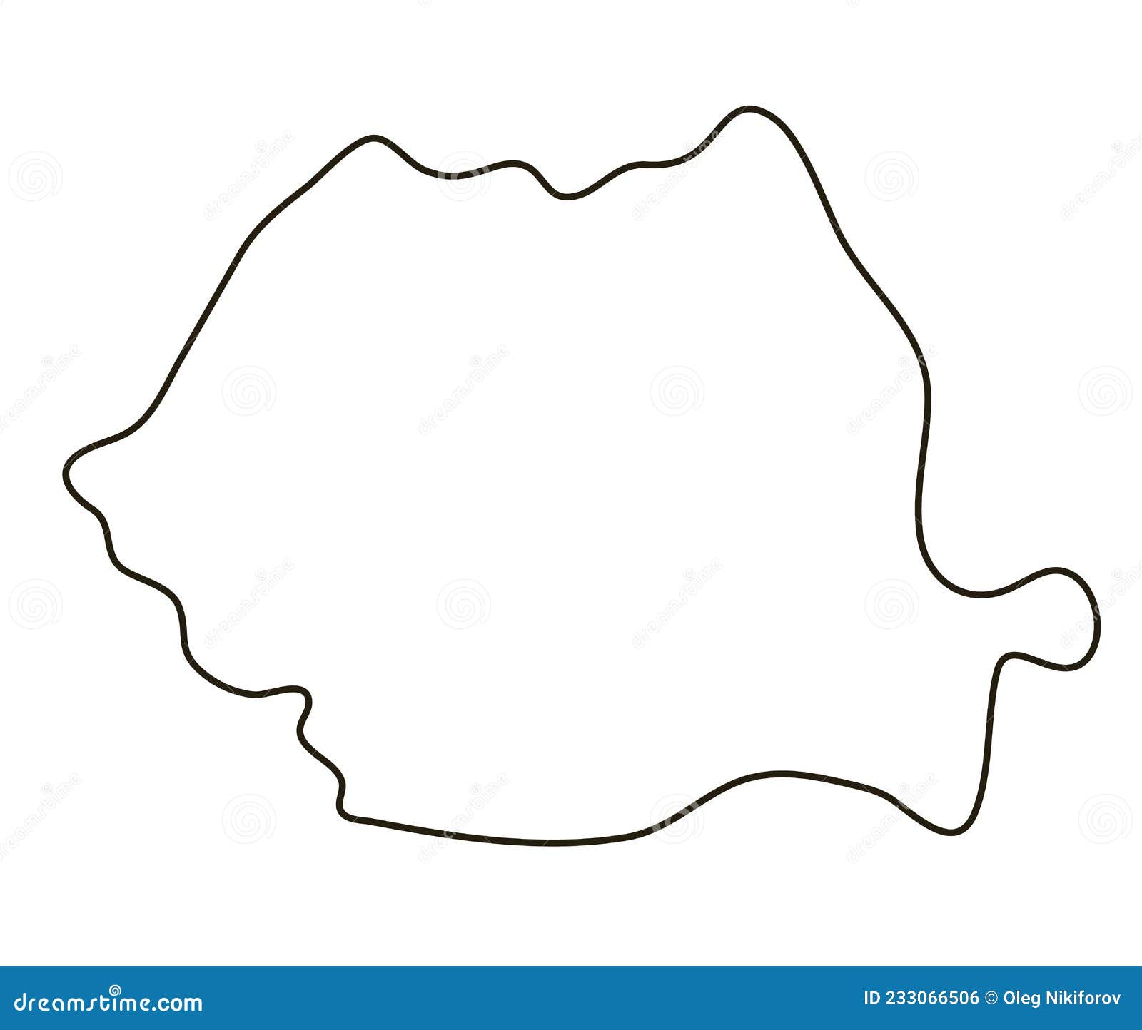 Map of Romania. Simple Outline Map Vector Illustration Stock Vector ...