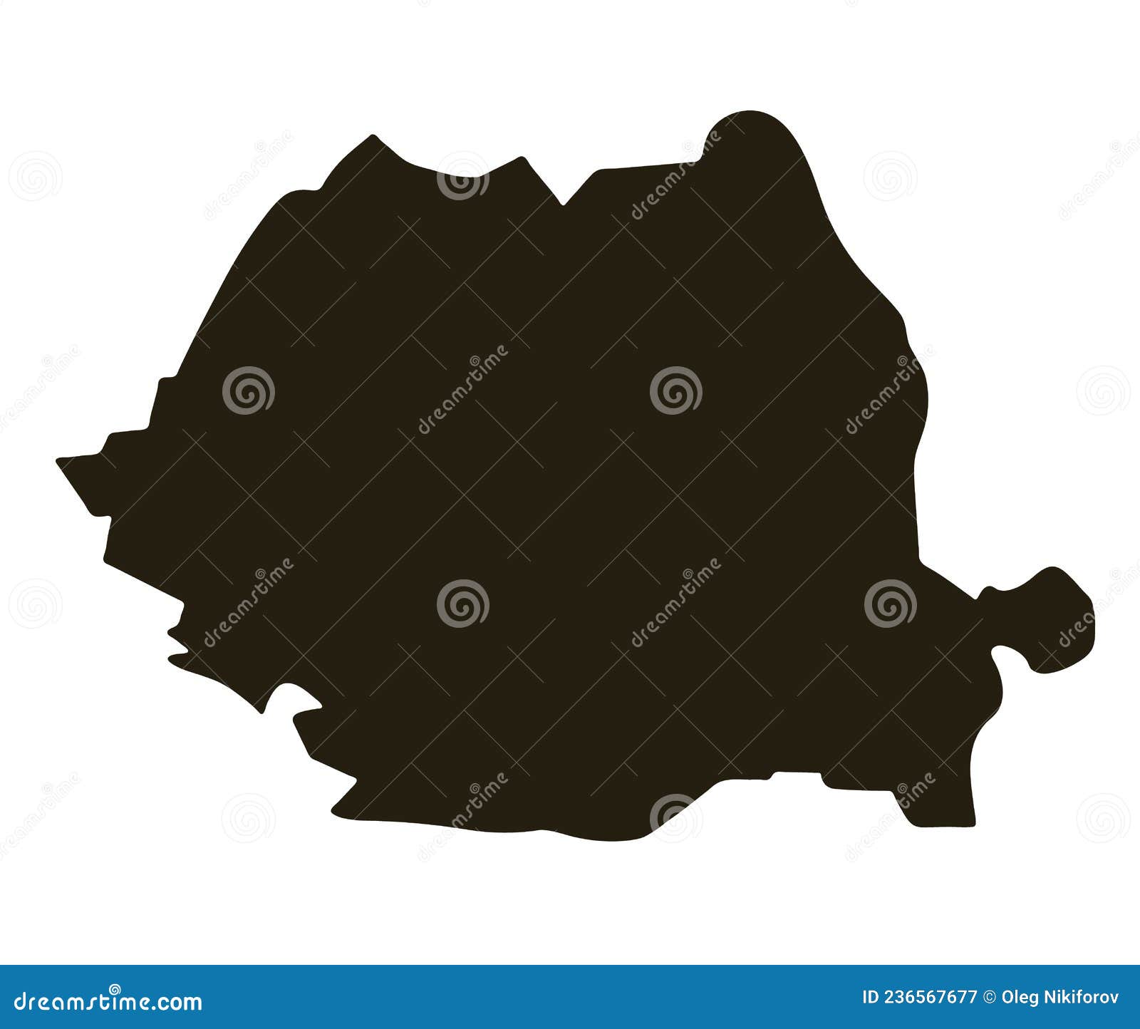 Map of Romania. Solid Black Map Vector Illustration Stock Vector ...
