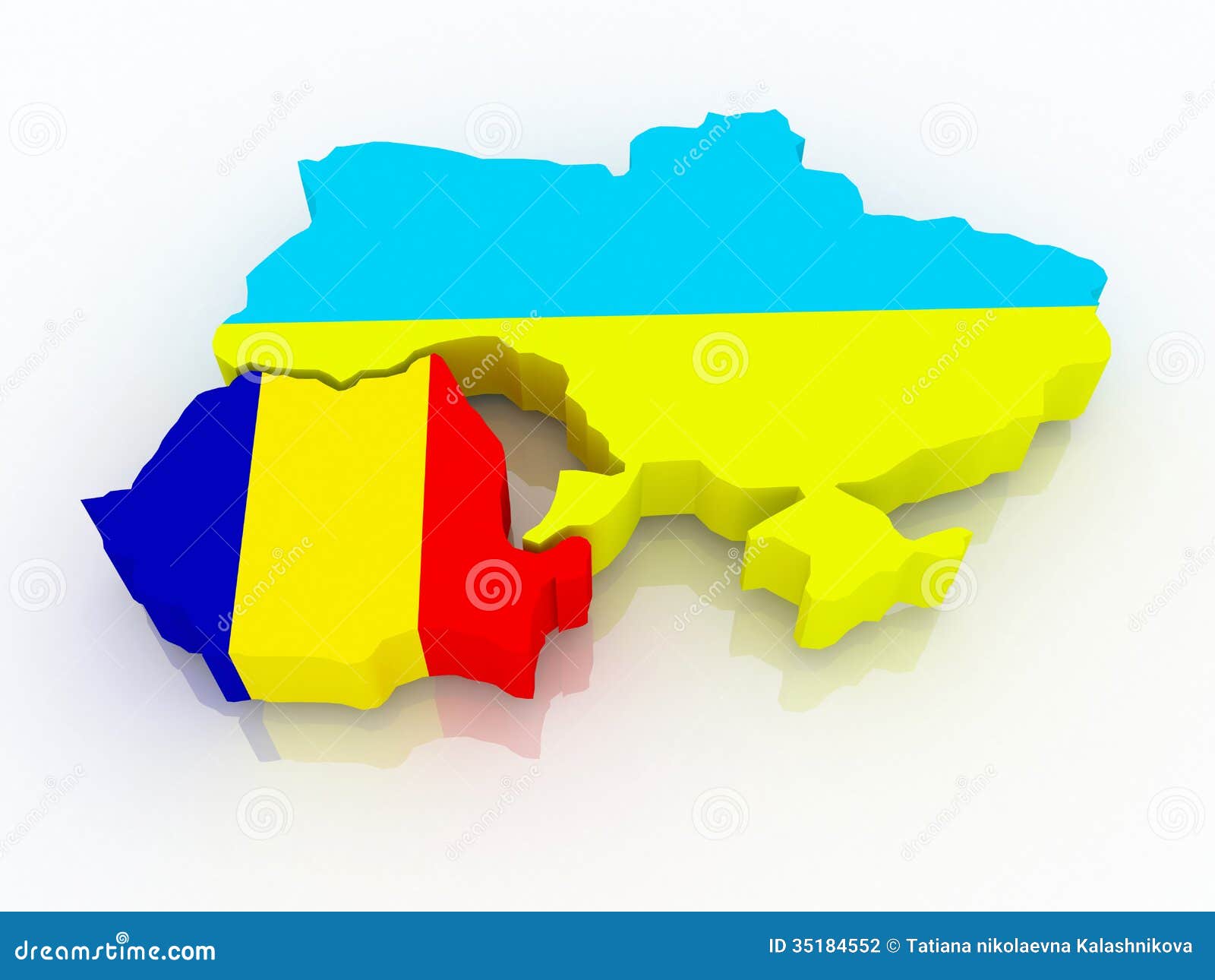 Map of Romania and Ukraine. Stock Illustration - Illustration of ...