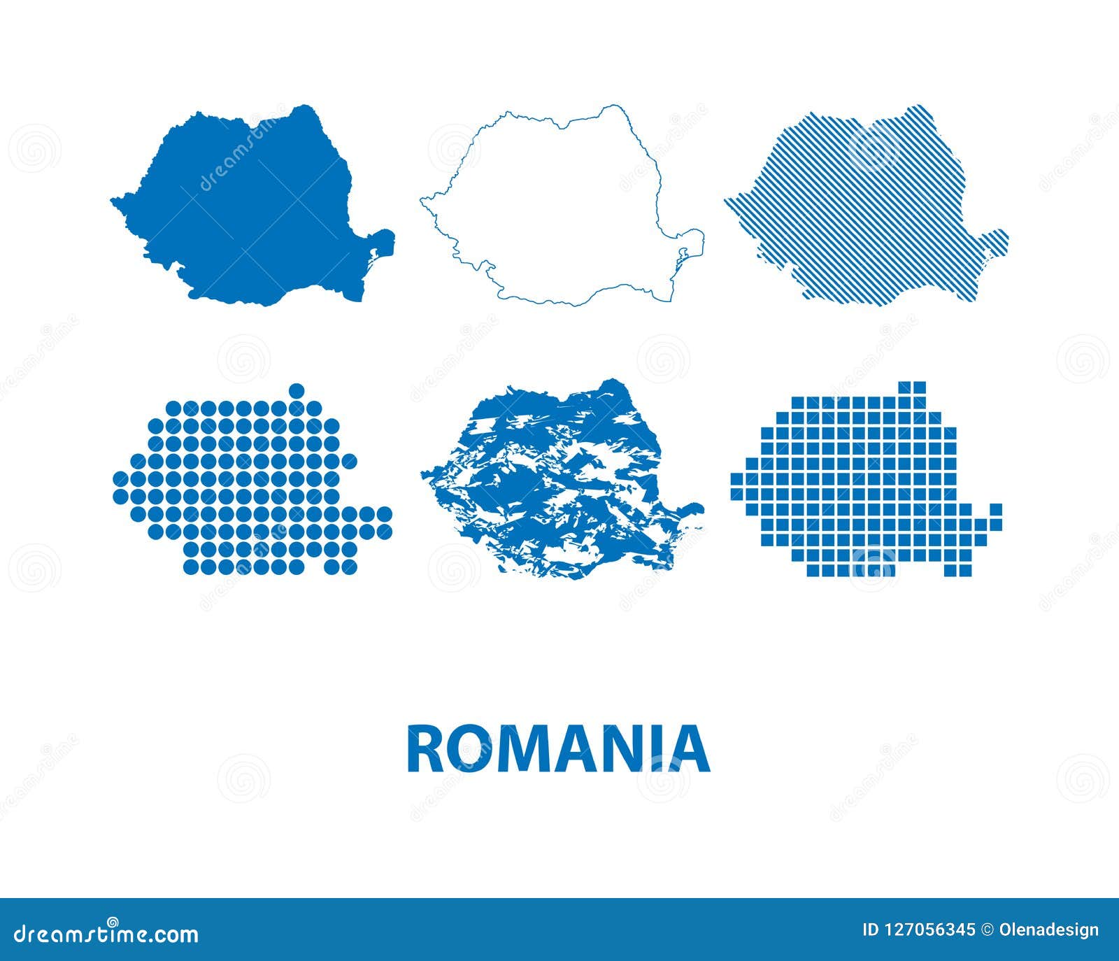 Romania Map Vector. High Detailed Administrative 3D Map Of Romania With ...