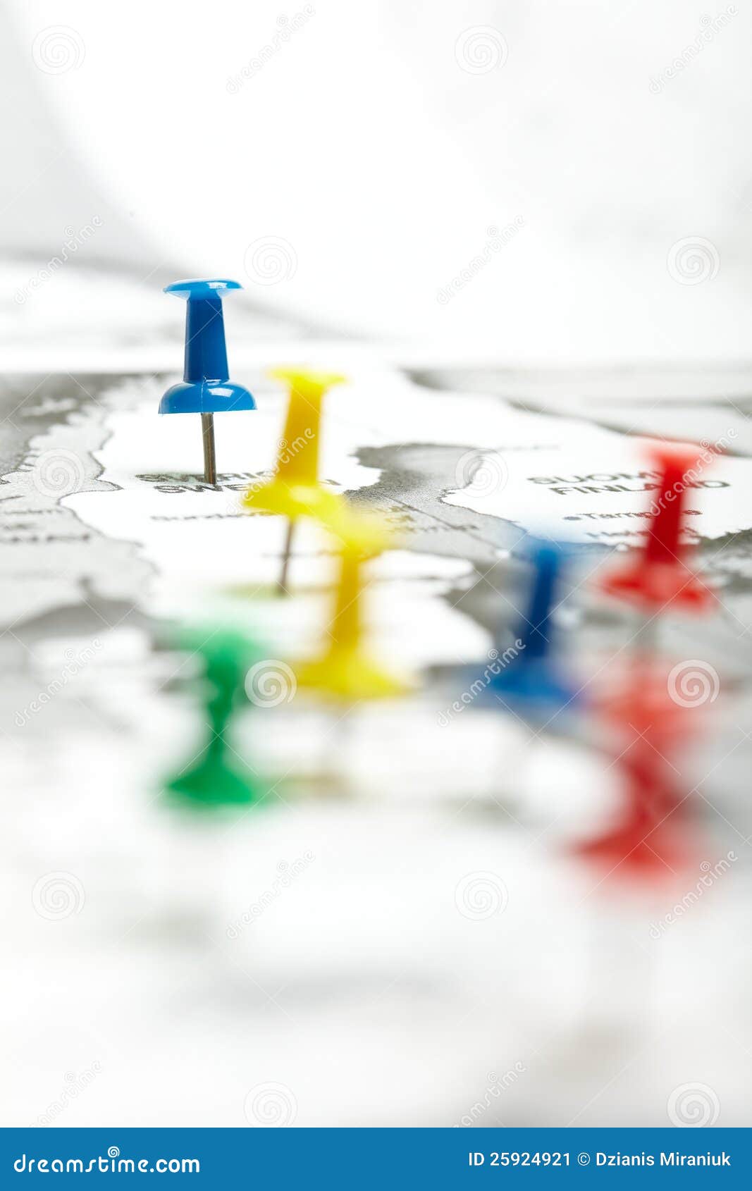 Map route marked stock image. Image of direction, continent - 25924921