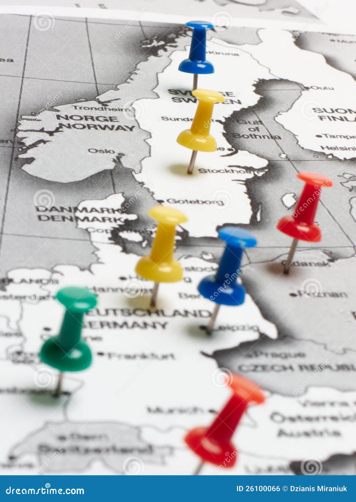 Map route marked stock photo. Image of direction, travel - 26100066