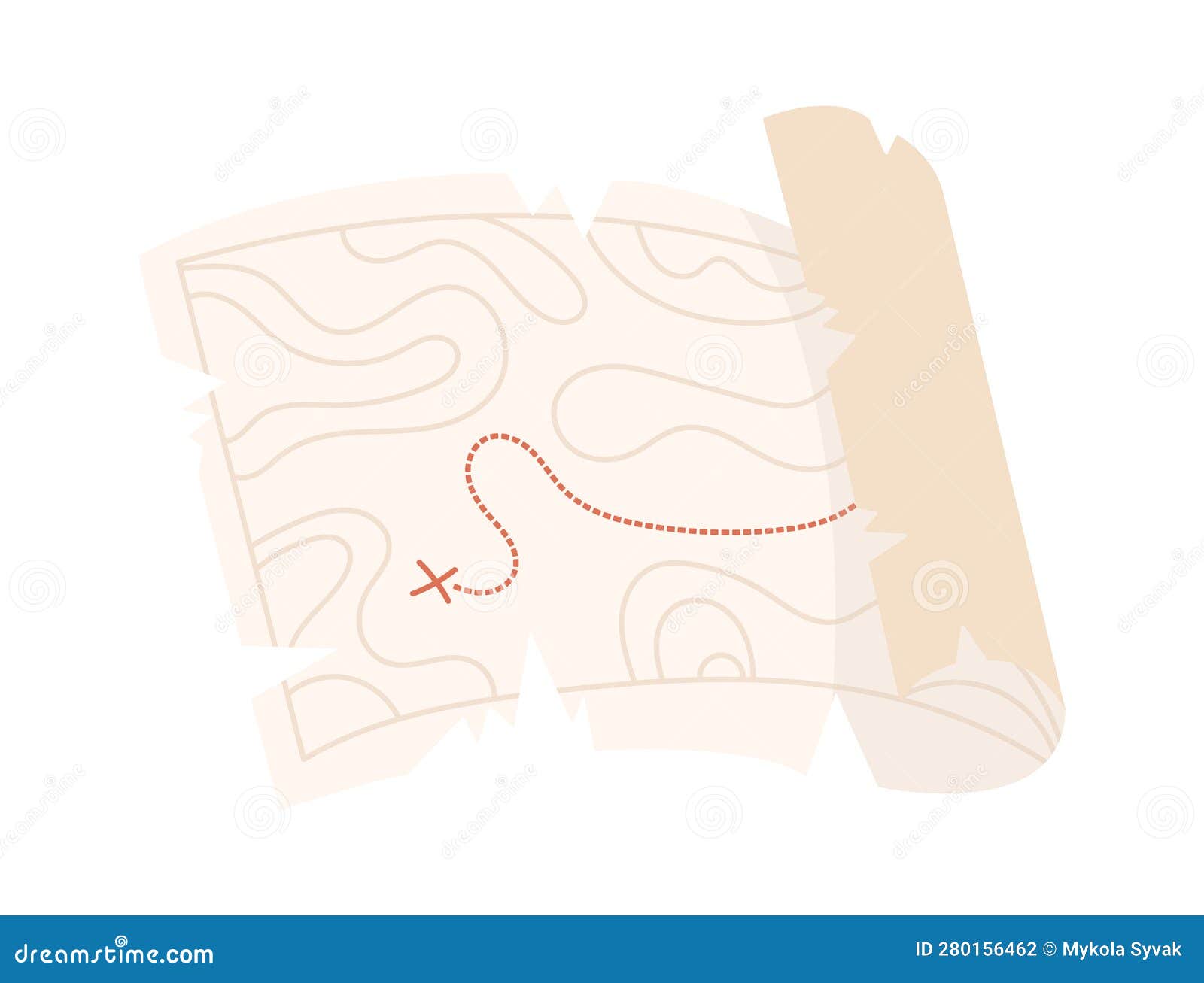 Map with Route stock vector. Illustration of navigator - 280156462