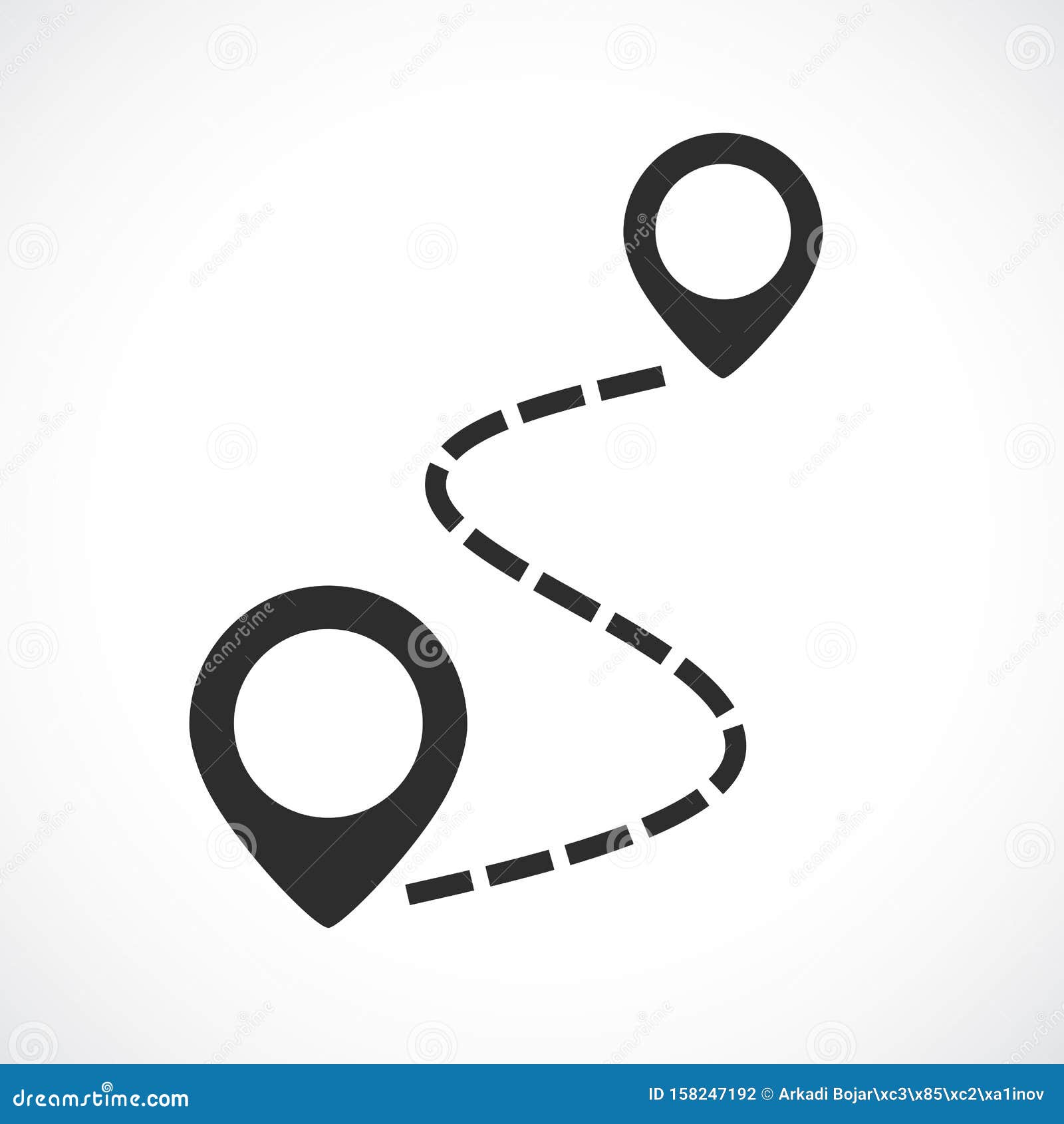 Route Vector Icon Isolated On Transparent Background, Route Tra ...