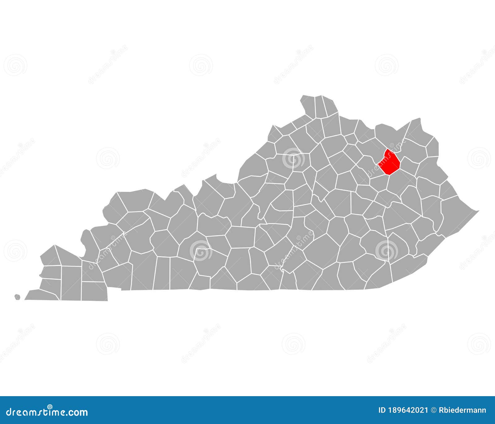 Map of Rowan in Kentucky stock vector. Illustration of rowan - 189642021