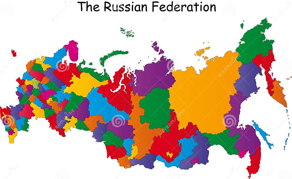 Map of Russia stock vector. Illustration of border, land - 9654064