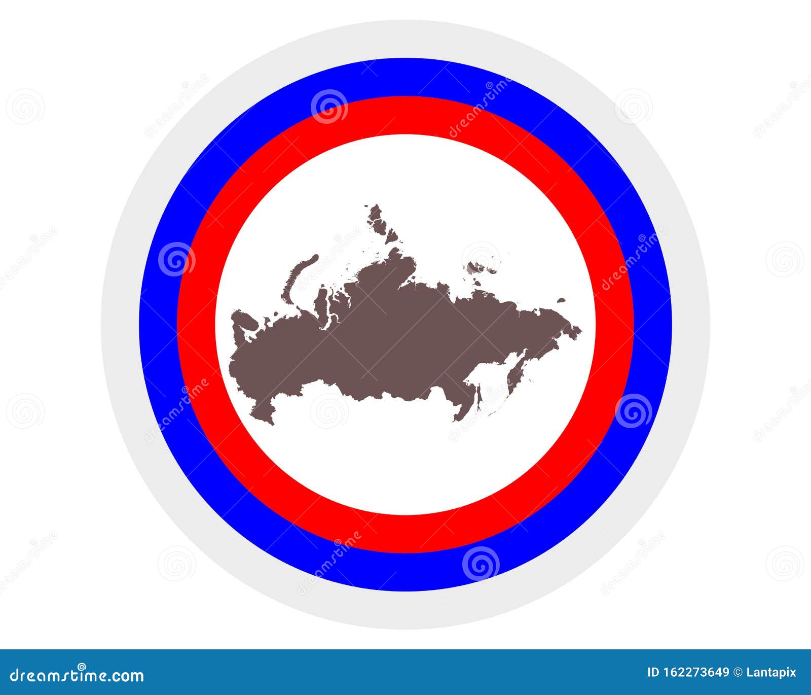 Map of Russia on Background with Flag Stock Vector - Illustration of ...