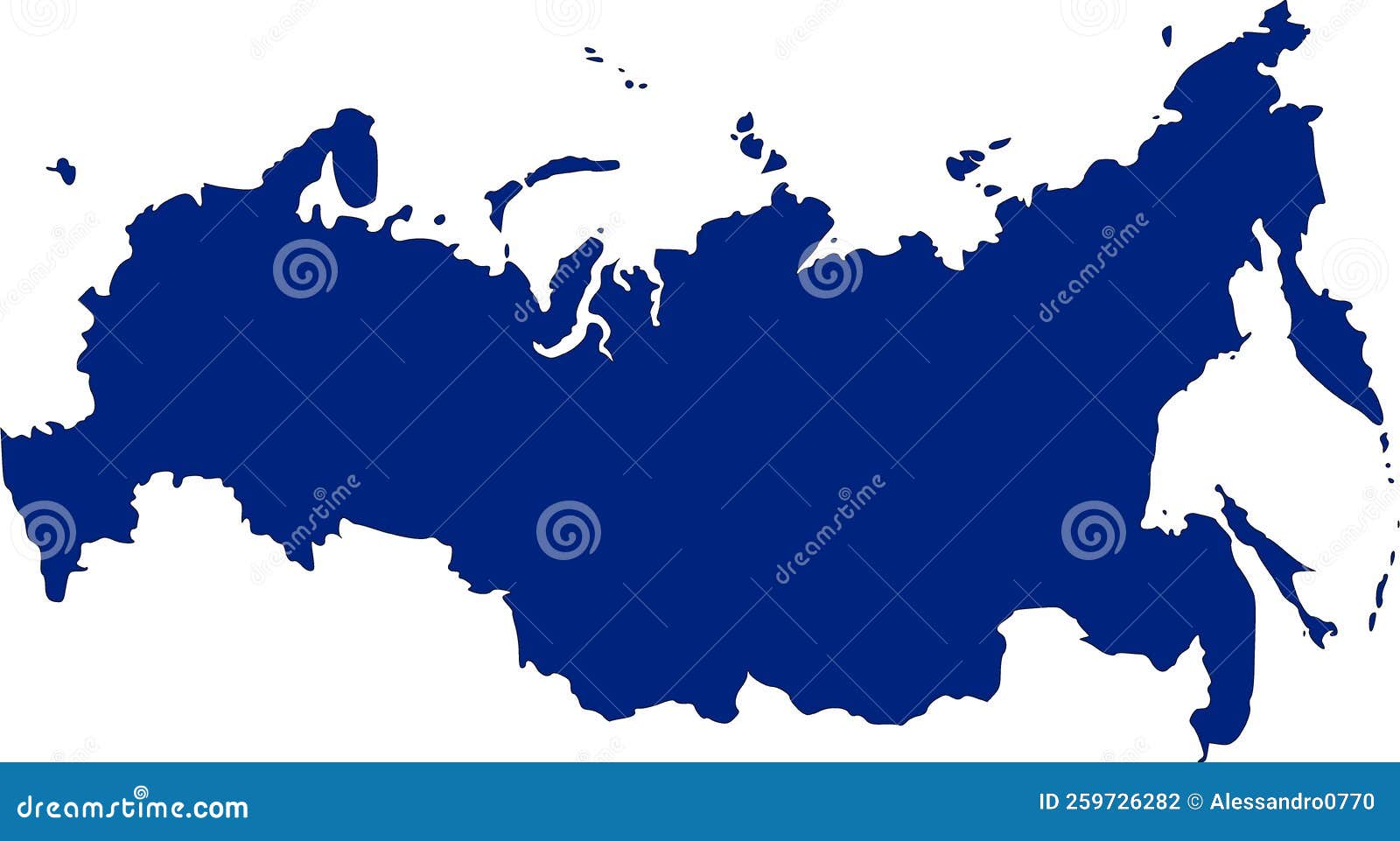 Map of Russia in blue stock illustration. Illustration of government ...