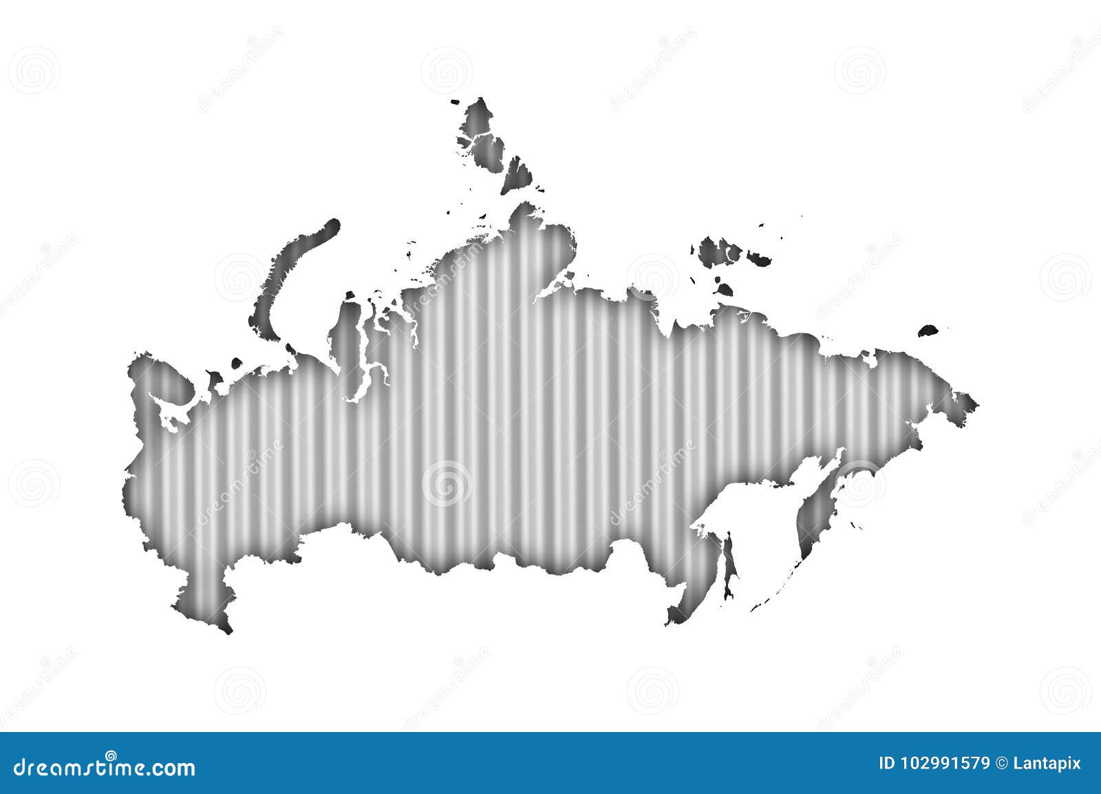 Map of Russia on Corrugated Iron Stock Illustration - Illustration of ...