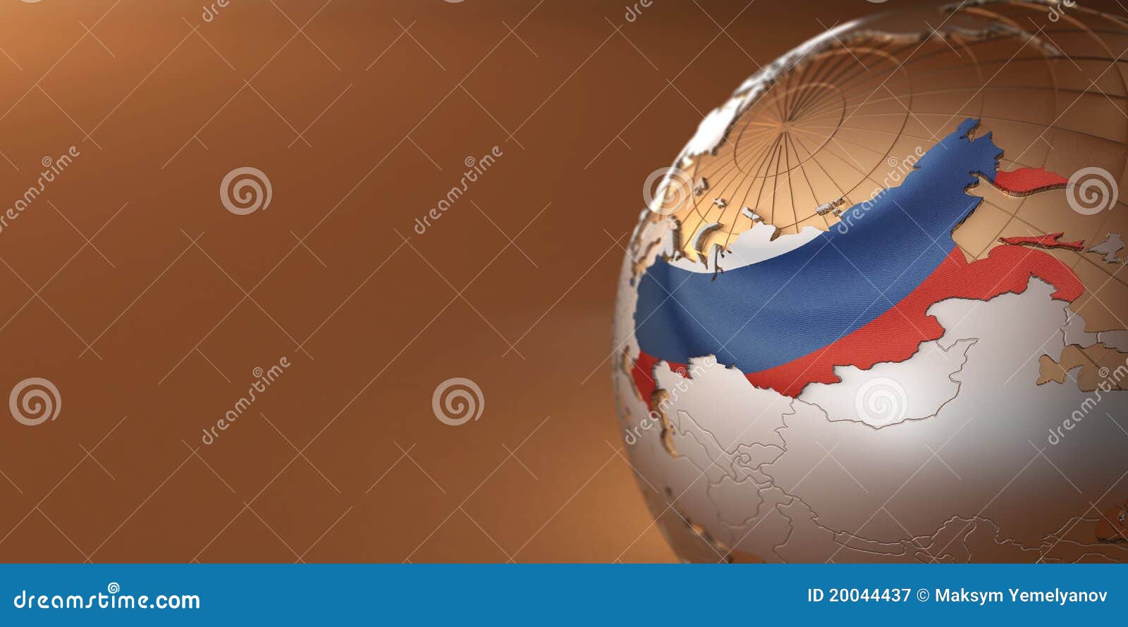 Map of the Russia on Earth stock illustration. Illustration of globe ...
