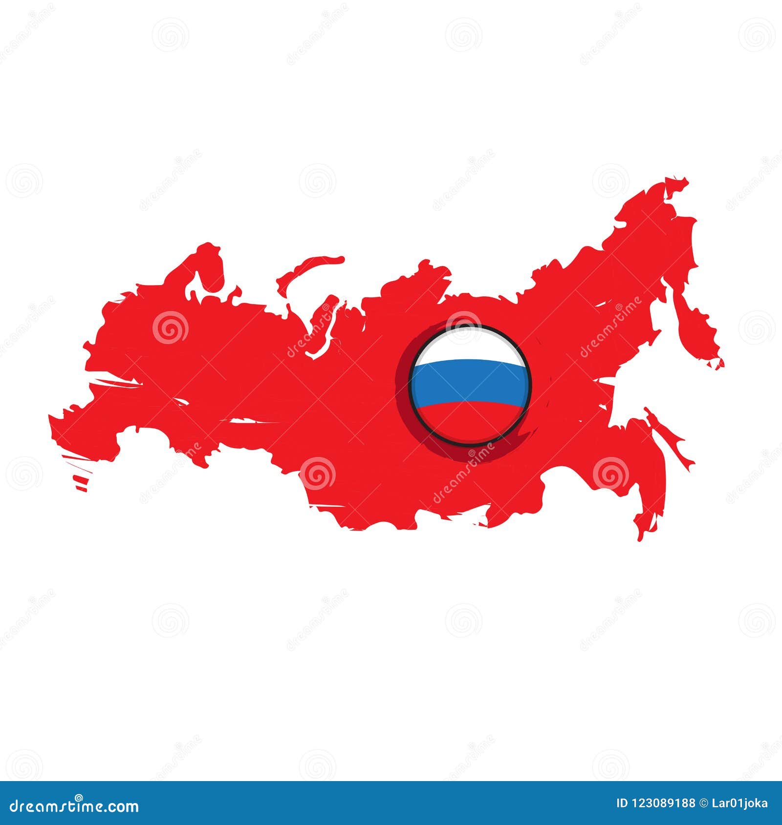 Map of Russia with a label stock vector. Illustration of cartography ...