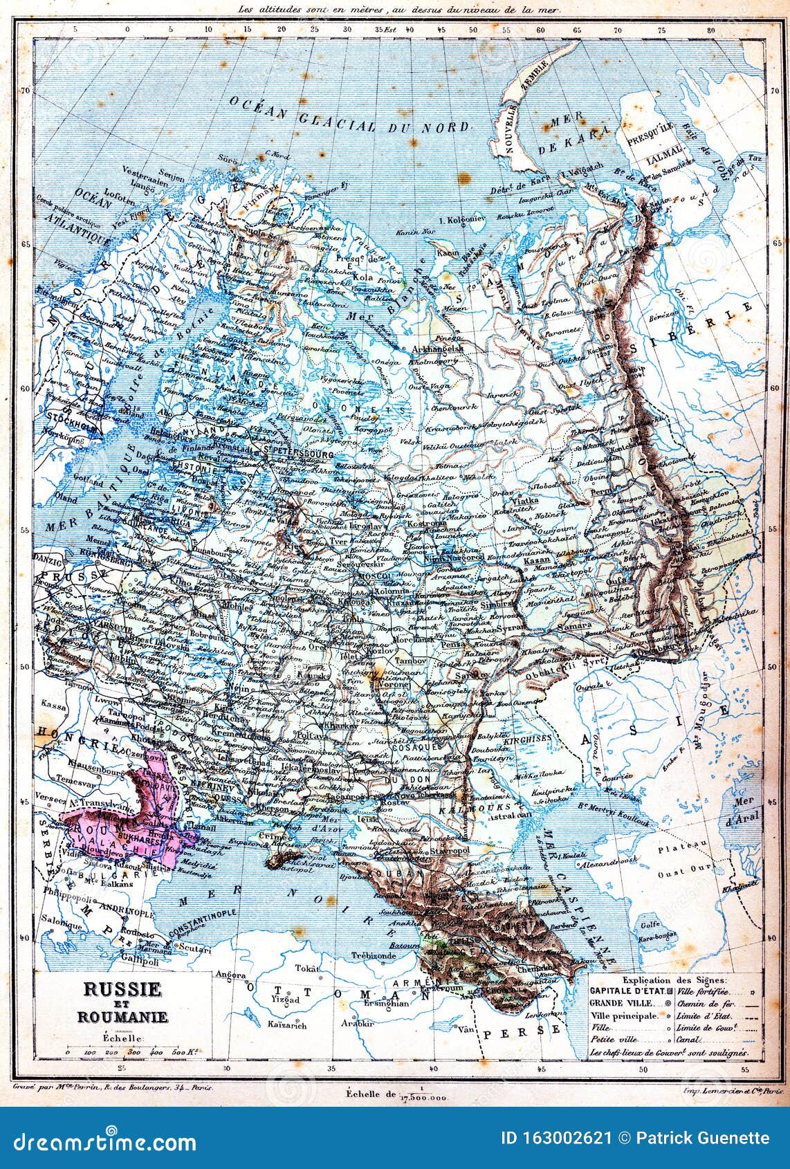 The Map of Russia and Romania Stock Illustration - Illustration of ...