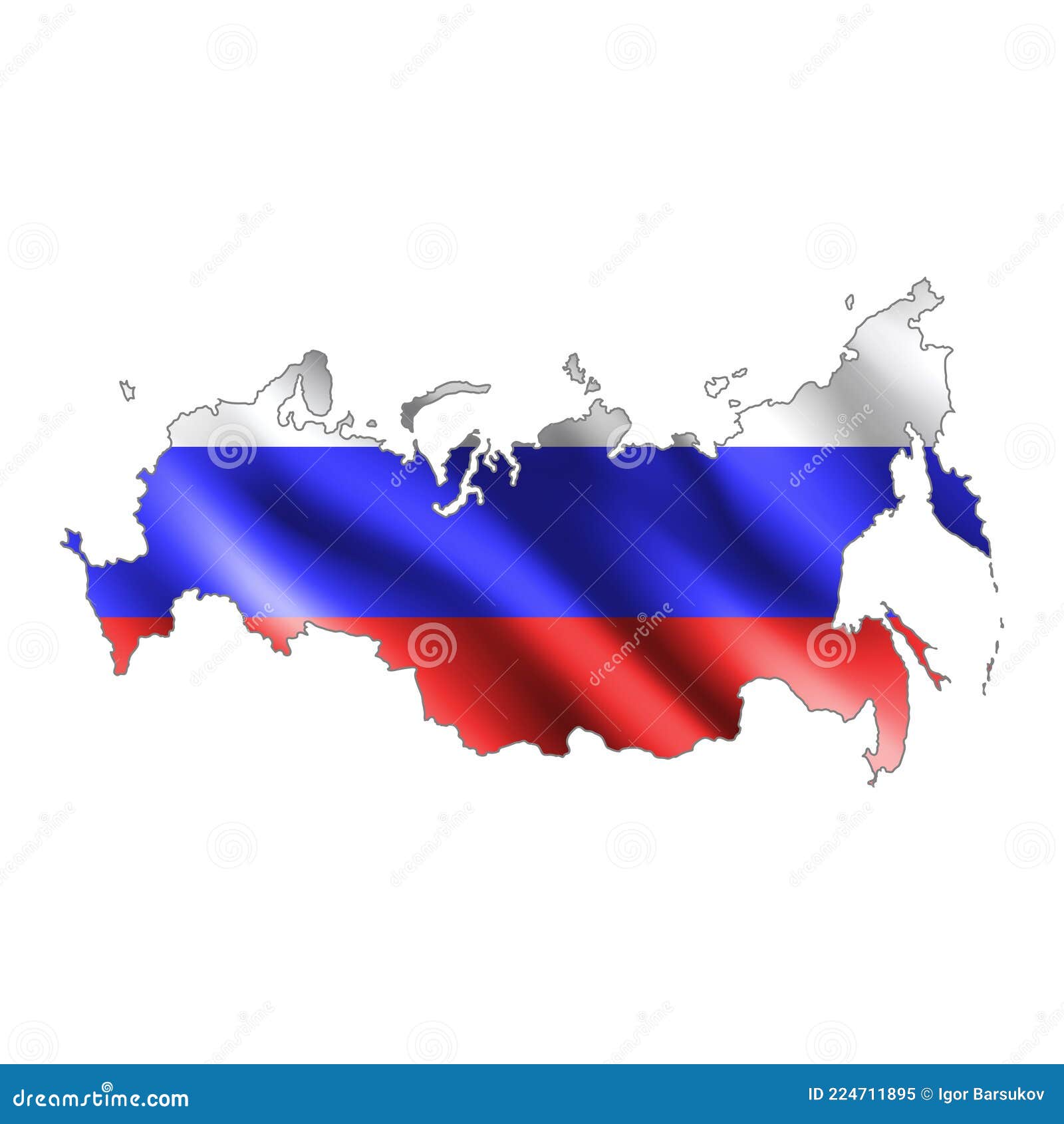Map of Russia stock vector. Illustration of geography - 224711895