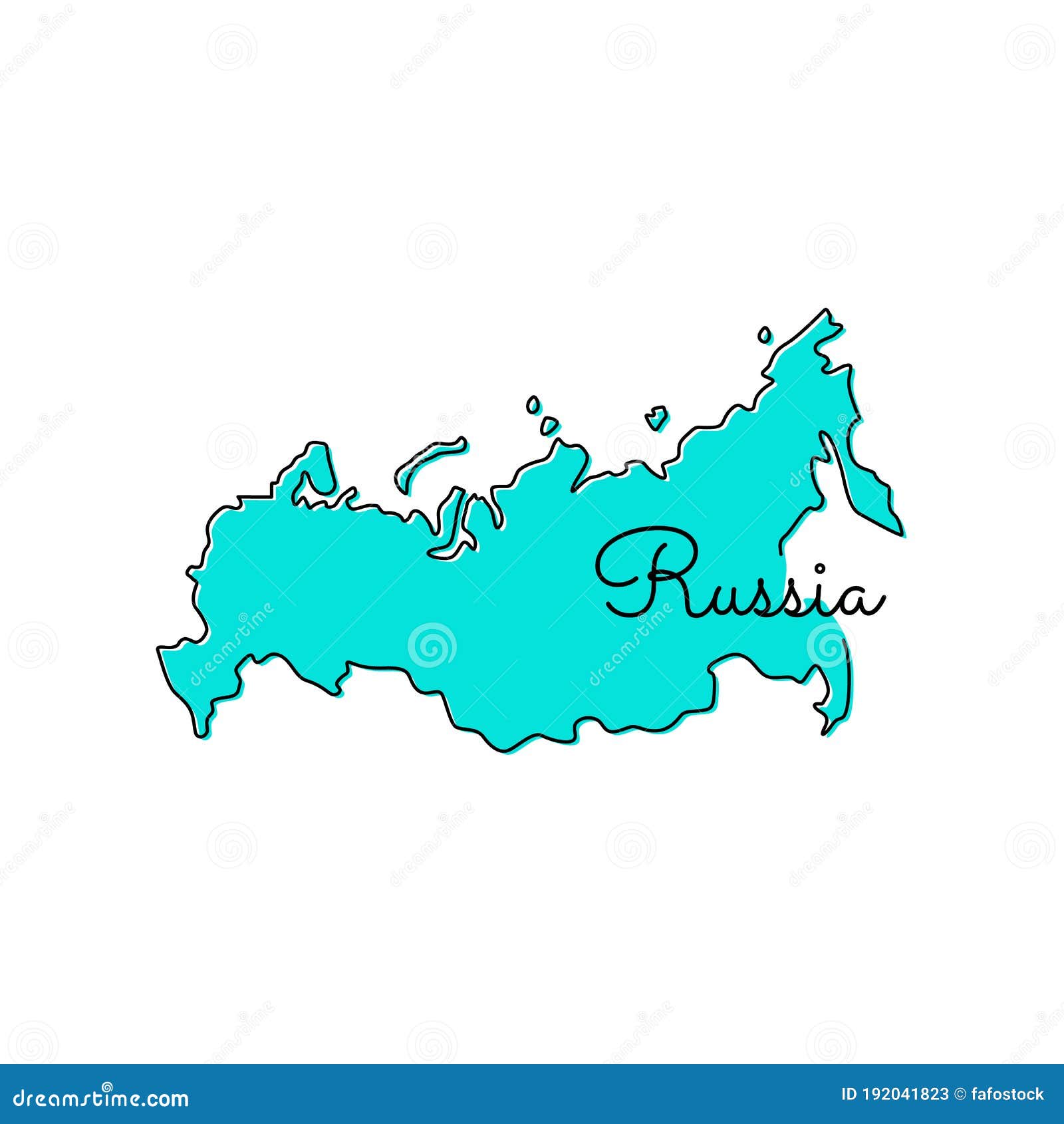Map of Russia Vector Design Template. Stock Vector - Illustration of ...