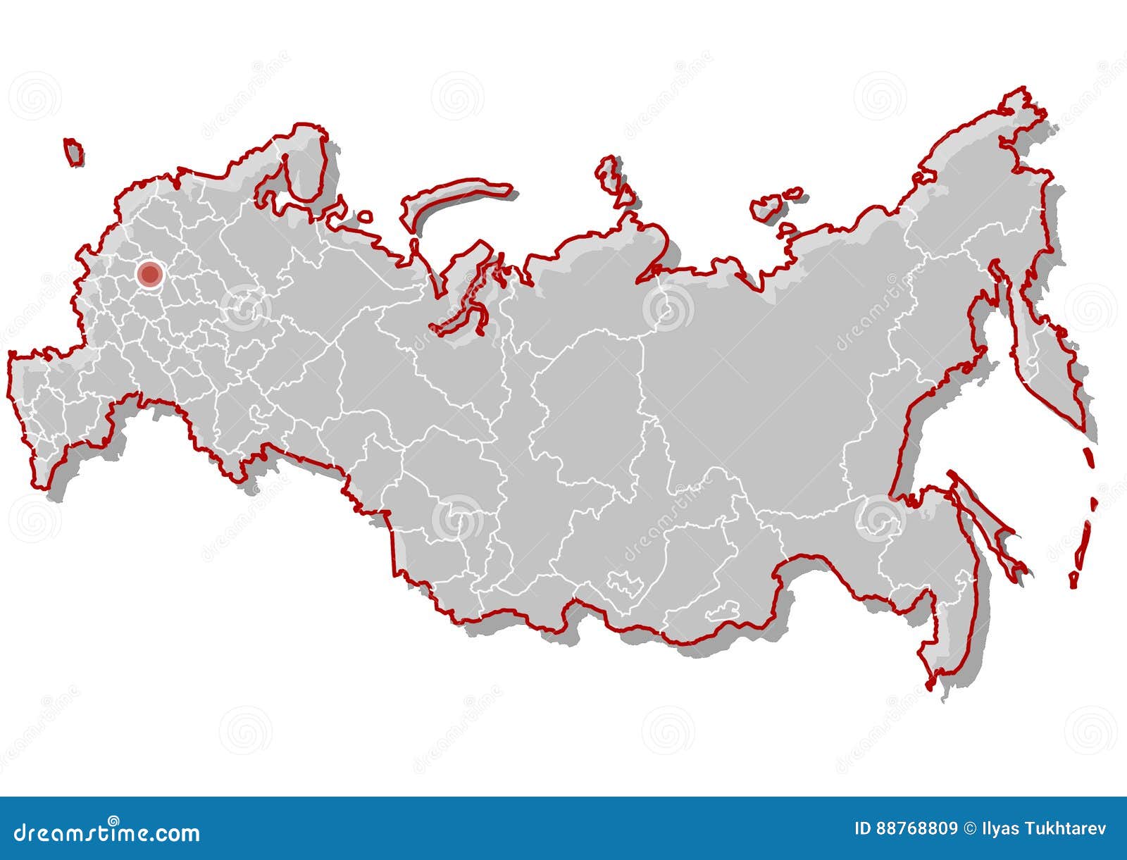 Russia Map With Gray Tone On Png Or Transparent Background,illustration ...