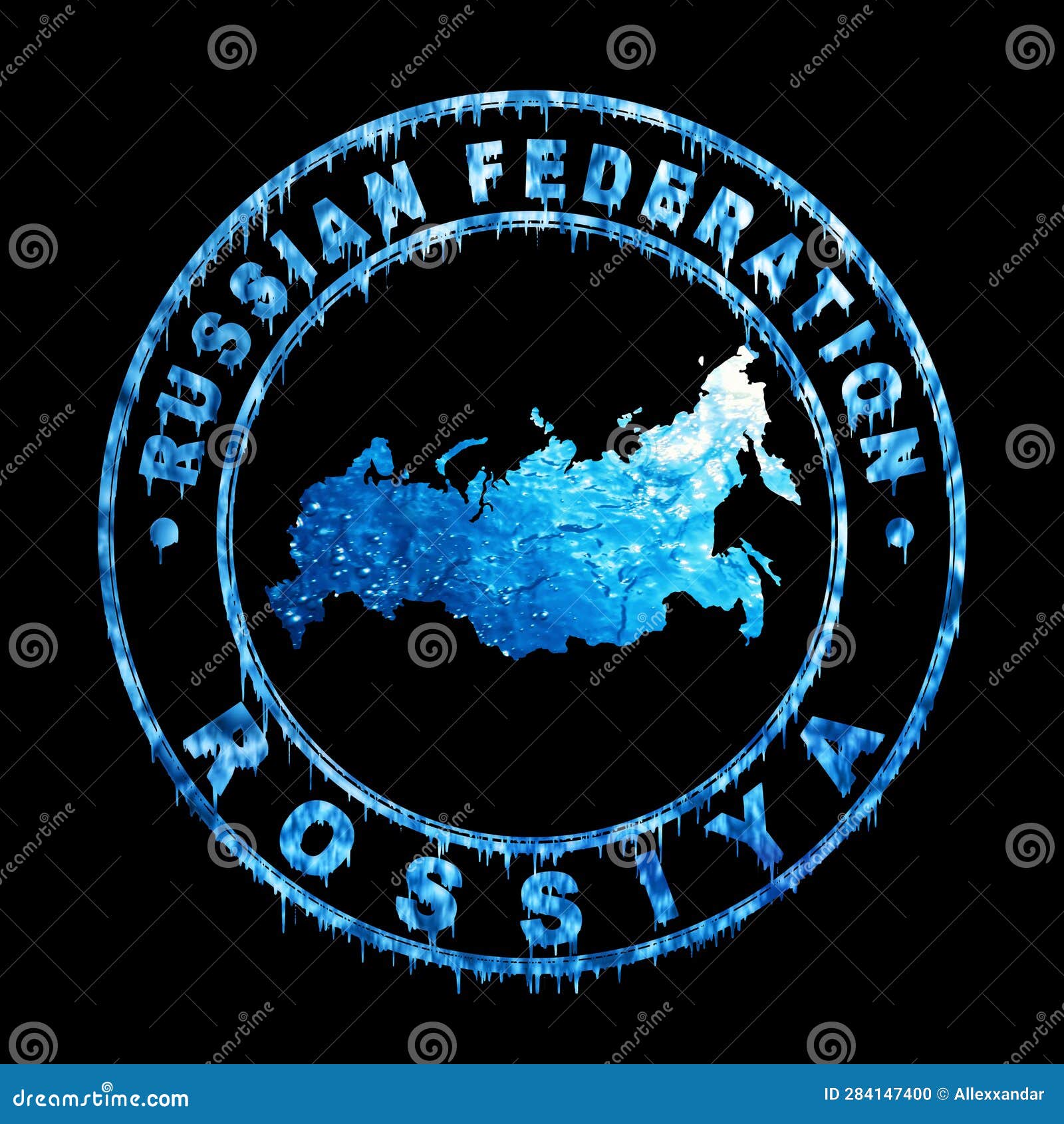 Map of Russia Water Concept Stock Illustration - Illustration of ...