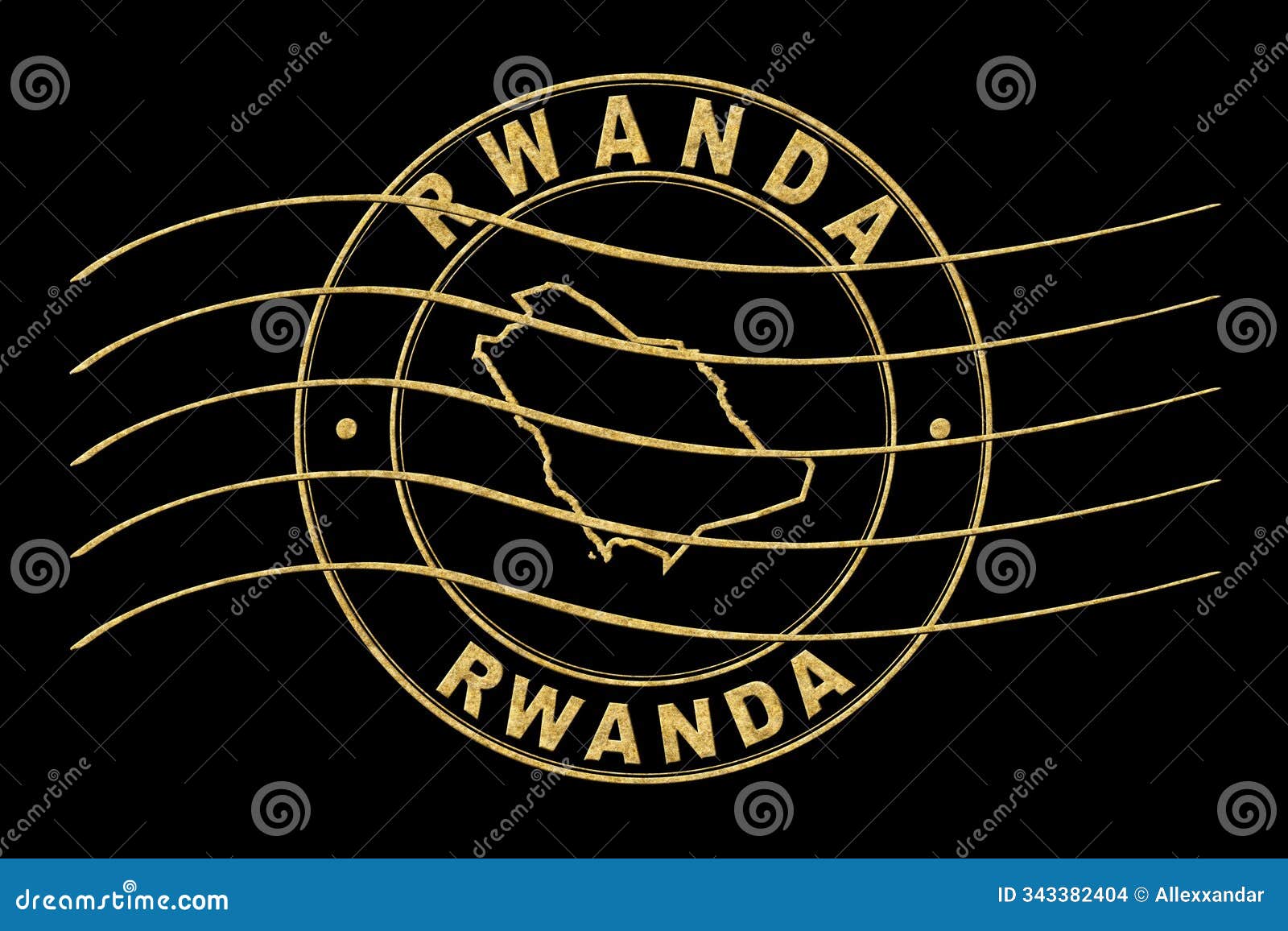 Map of Rwanda, Postal Passport Stamp, Travel Stamp Stock Illustration ...