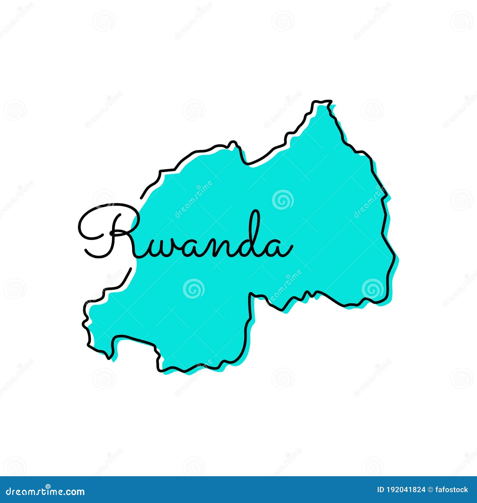 Map of Rwanda Vector Design Template. Stock Vector - Illustration of ...