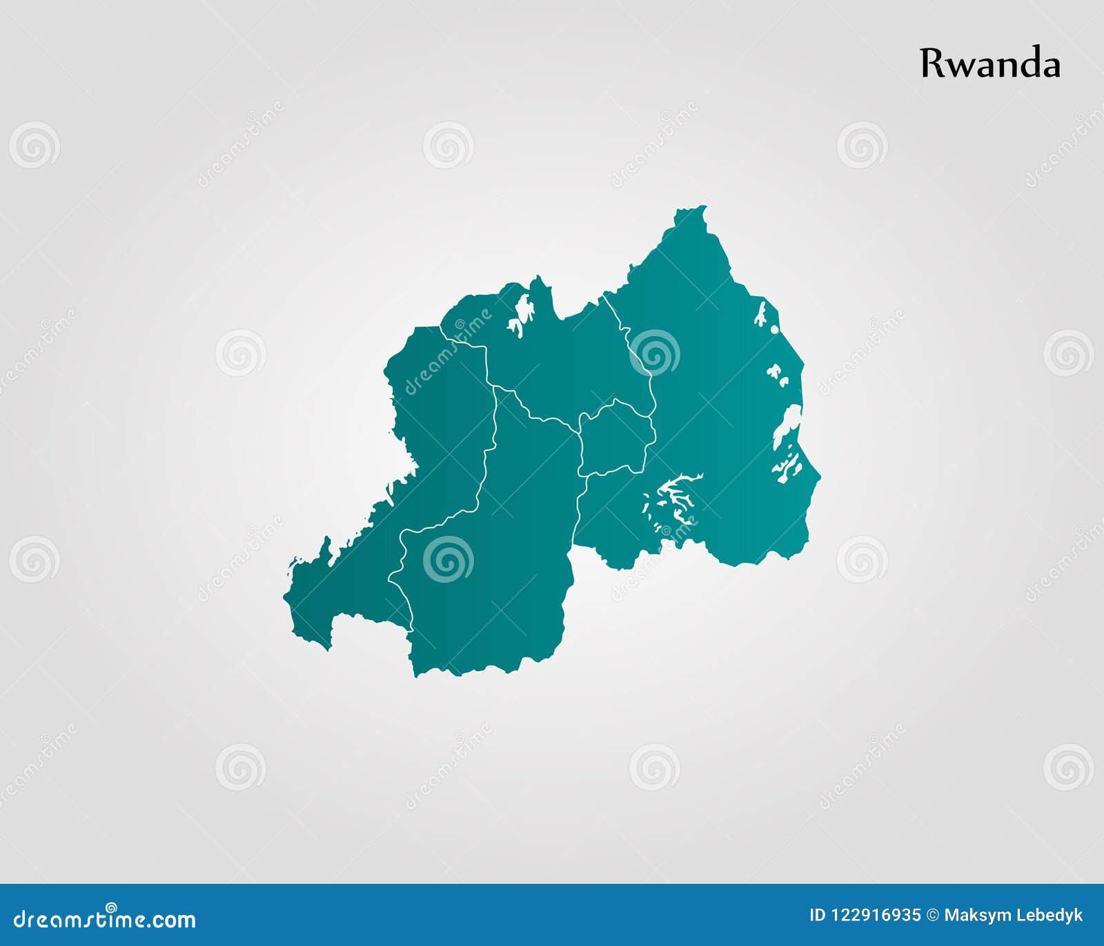Map of Rwanda stock illustration. Illustration of black - 122916935
