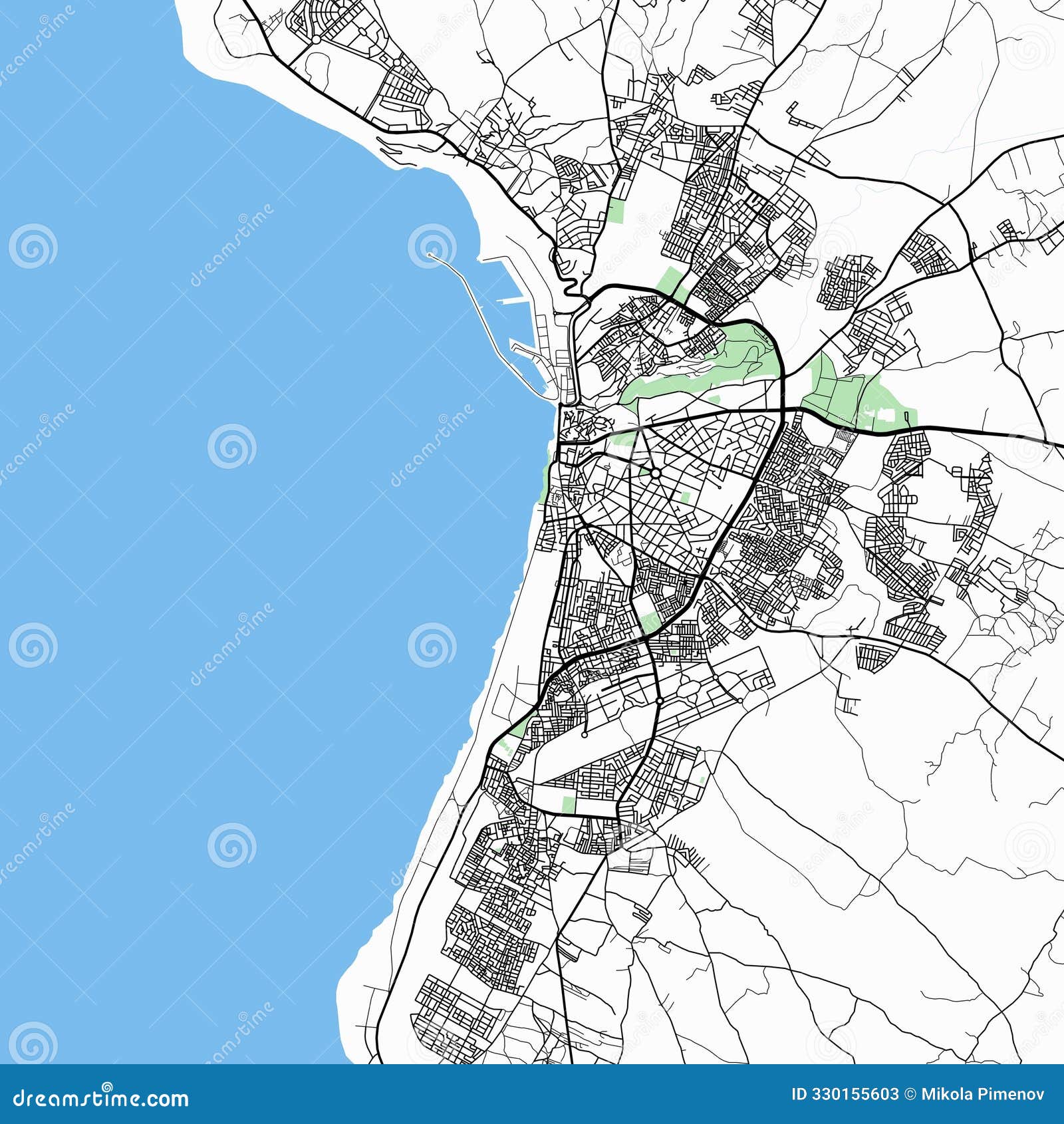 Map of Safi city. stock illustration. Illustration of presentation ...