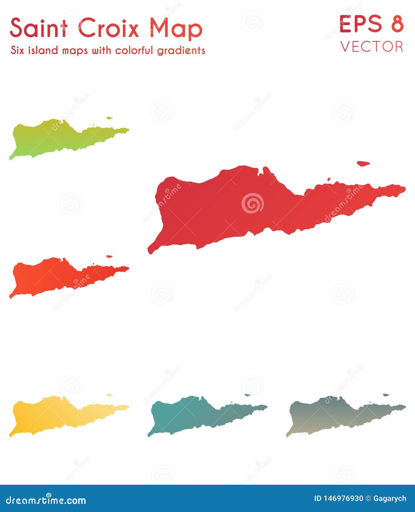 Saint Croix Map. Cartoon Vector | CartoonDealer.com #191040023
