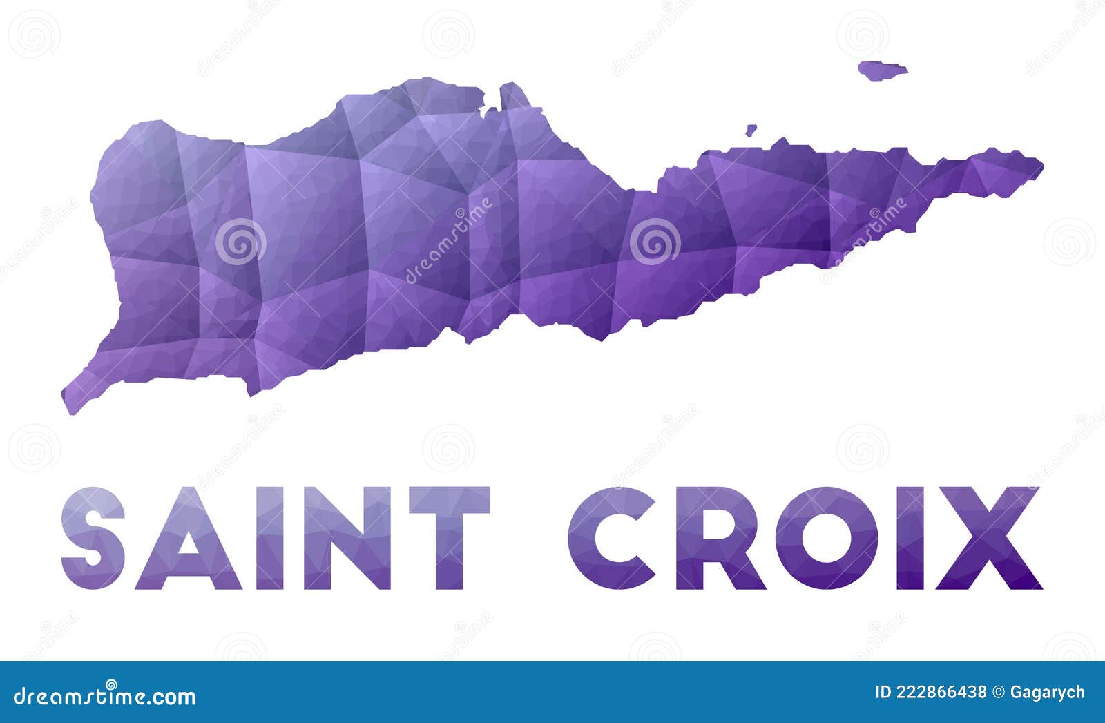 Map of Saint Croix. stock vector. Illustration of location - 222866438