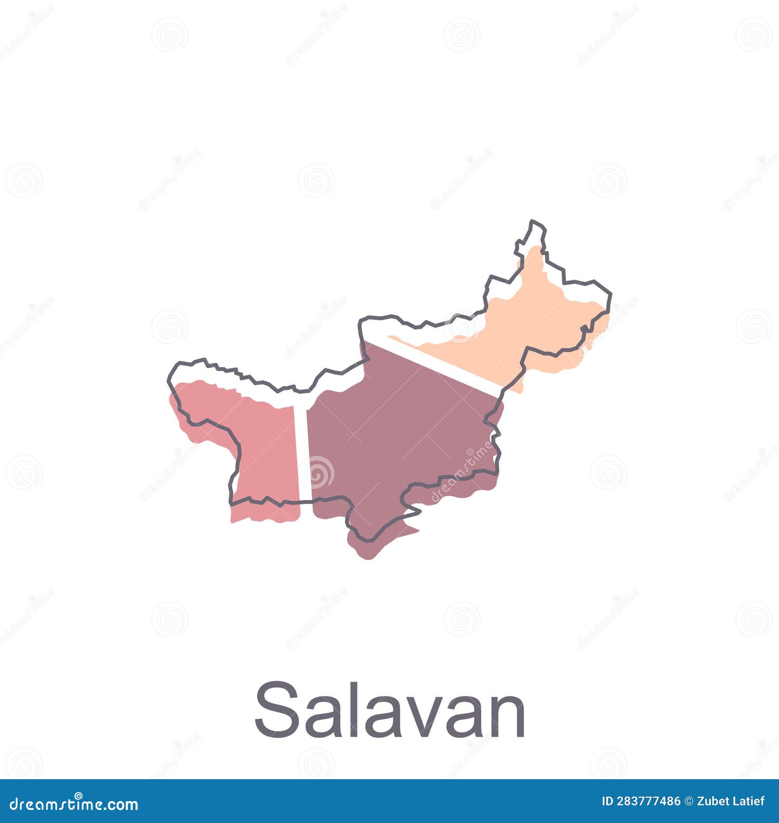 Map of Salavan Vector Design Template Stock Vector - Illustration of ...