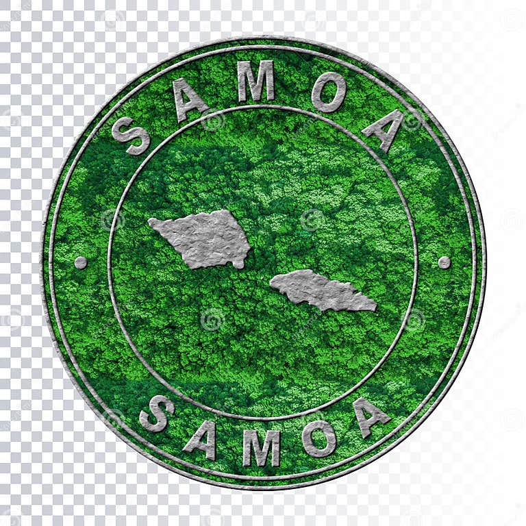 Map of Samoa, Environment Concept, Co2 Emission Concept Stock Photo ...