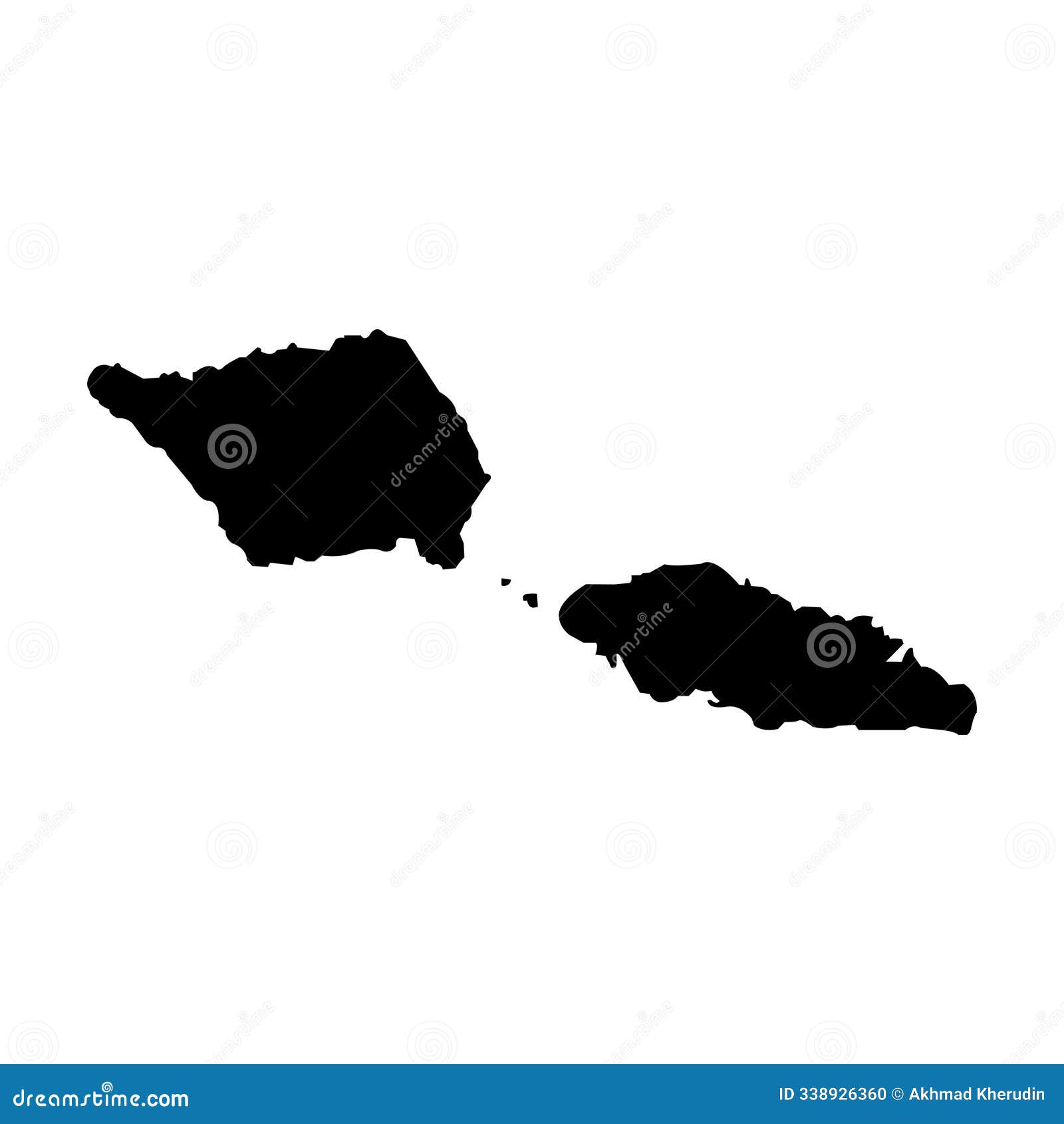 Map of samoa region stock vector. Illustration of icon - 338926360