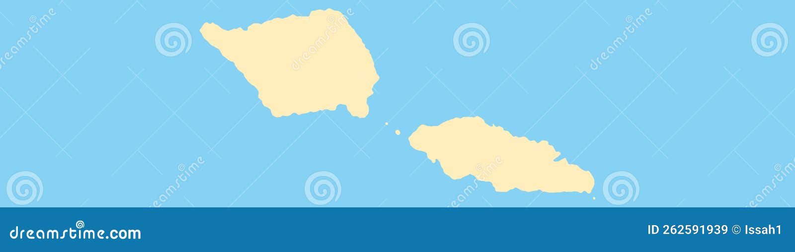 Samoa Vector Map Isolated On White Background. High-Detailed Black ...