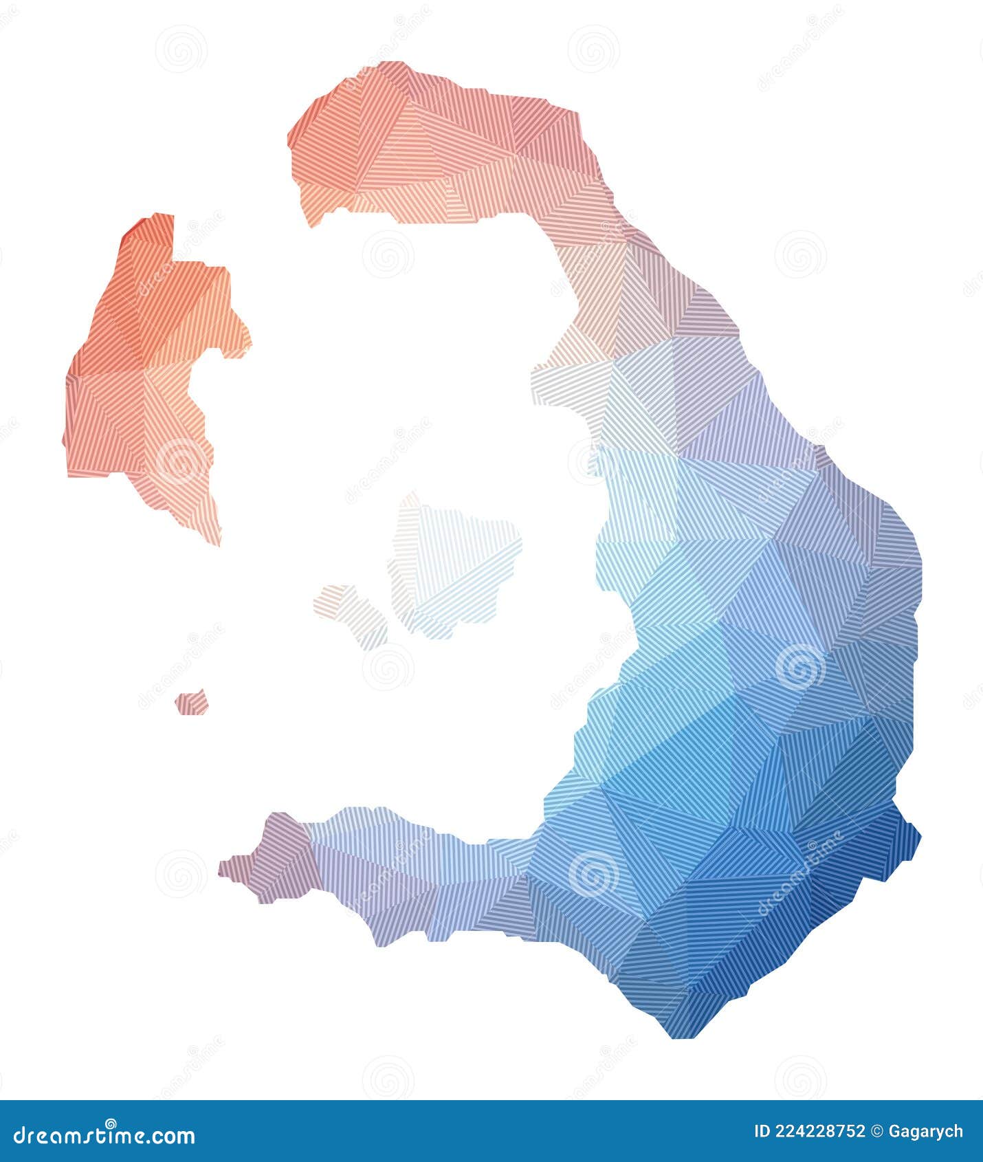 Map of Santorini. stock vector. Illustration of isolated - 224228752