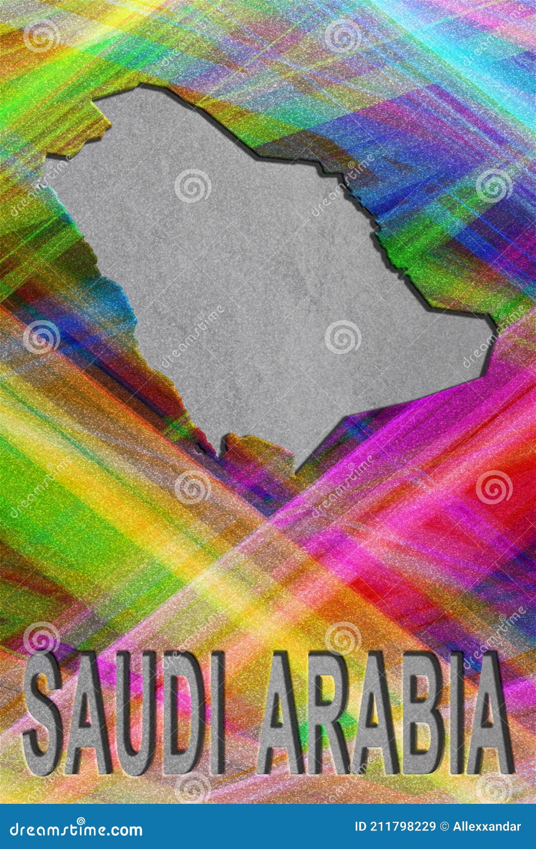 Colorful Saudi Arabia Political Map With Clearly Labeled, Separated ...