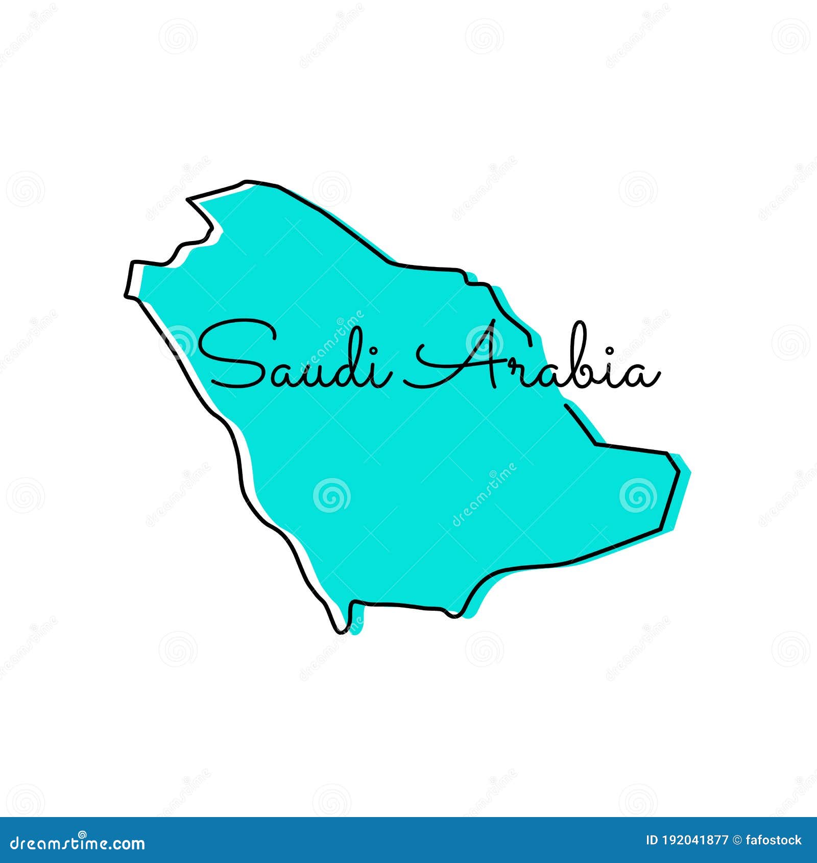 Map of Saudi Arabia Vector Design Template. Stock Vector - Illustration ...