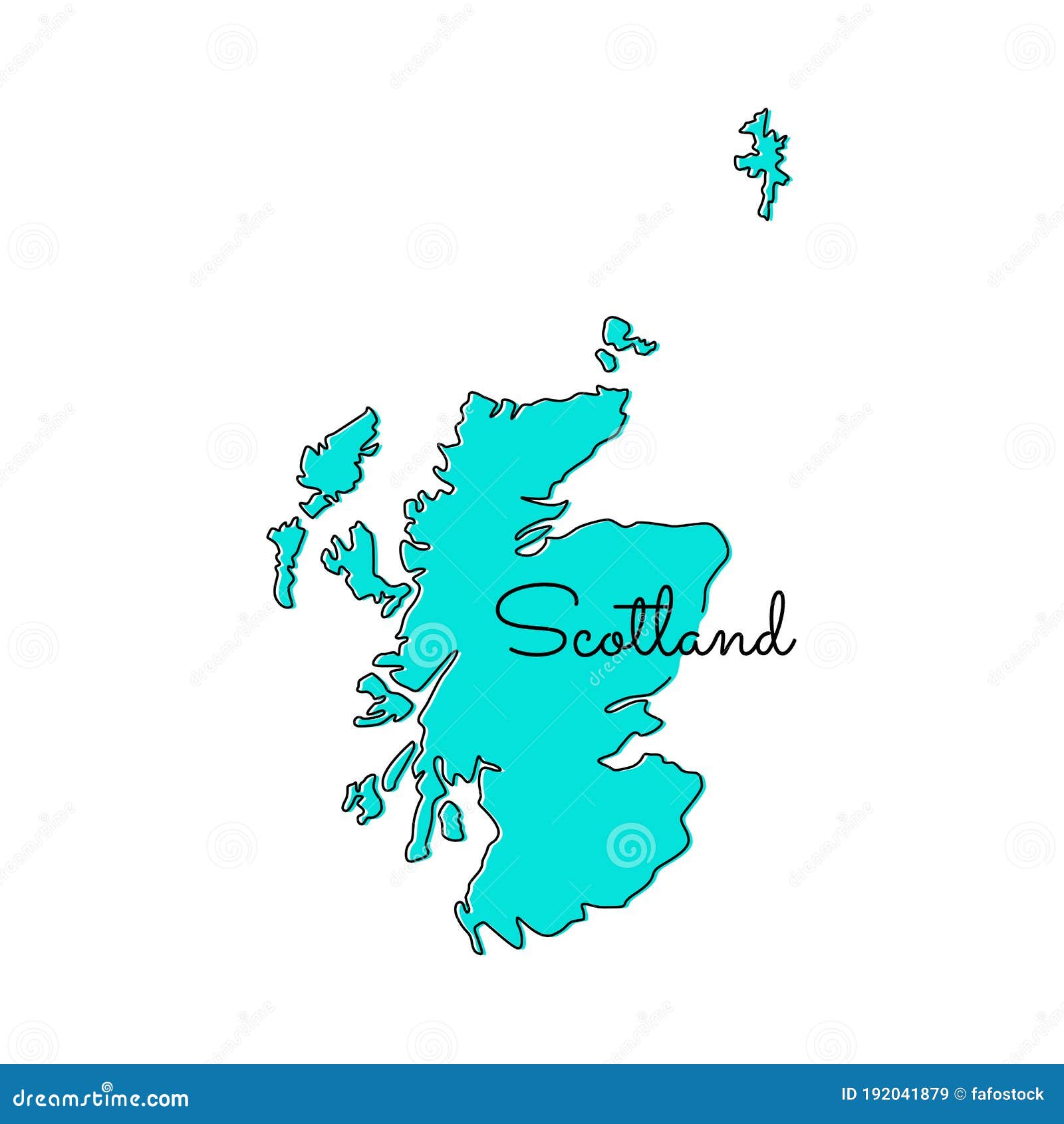 Map of Scotland Vector Design Template. Stock Vector - Illustration of ...