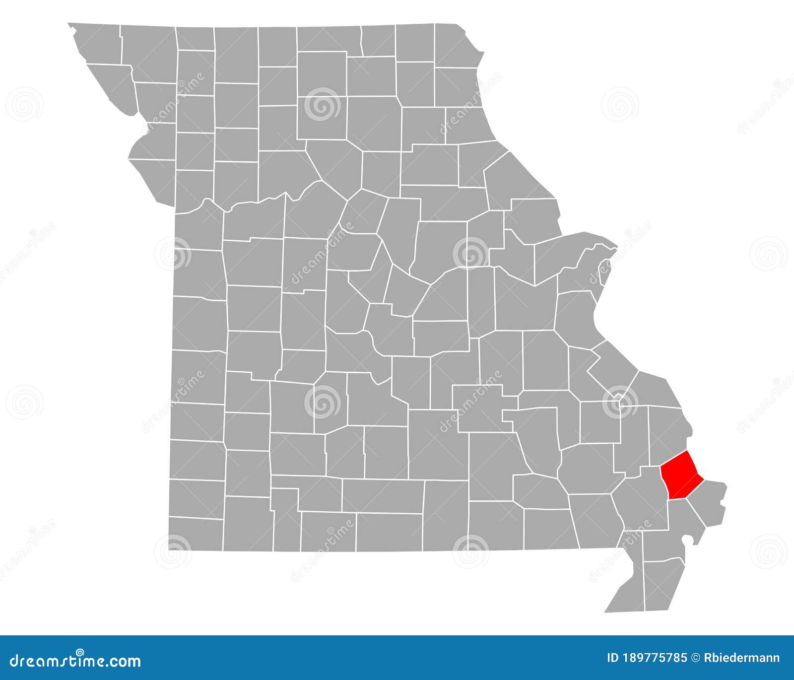 Map of Scott in Missouri stock vector. Illustration of contour - 189775785