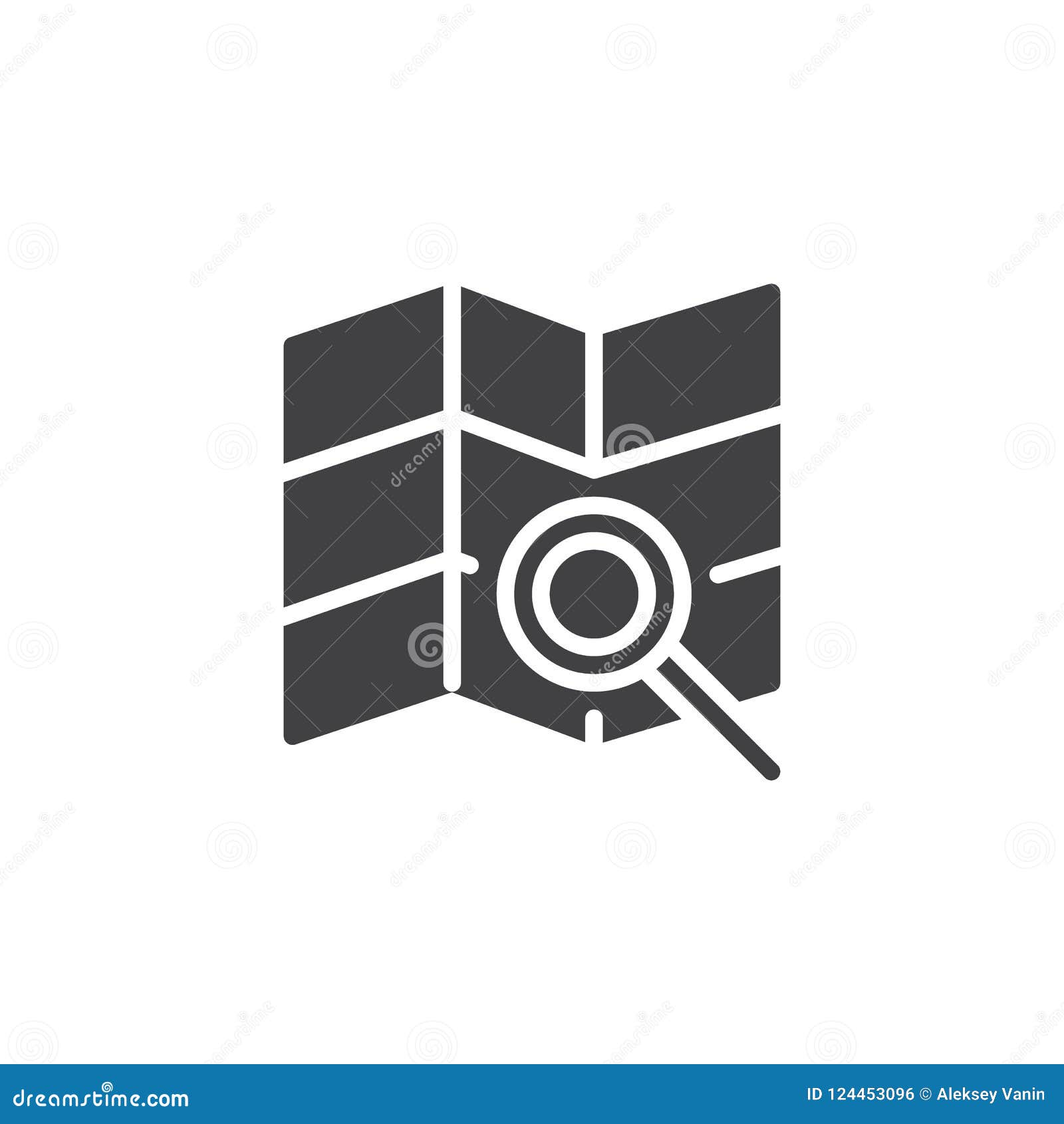 Map search vector icon stock vector. Illustration of design - 124453096
