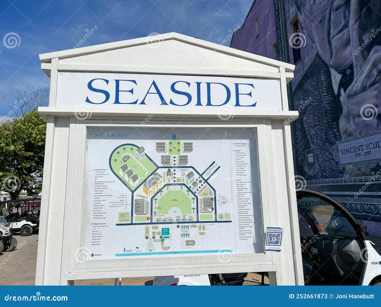 The Map of Seaside in the Square in Downtown Seaside, FL Editorial ...