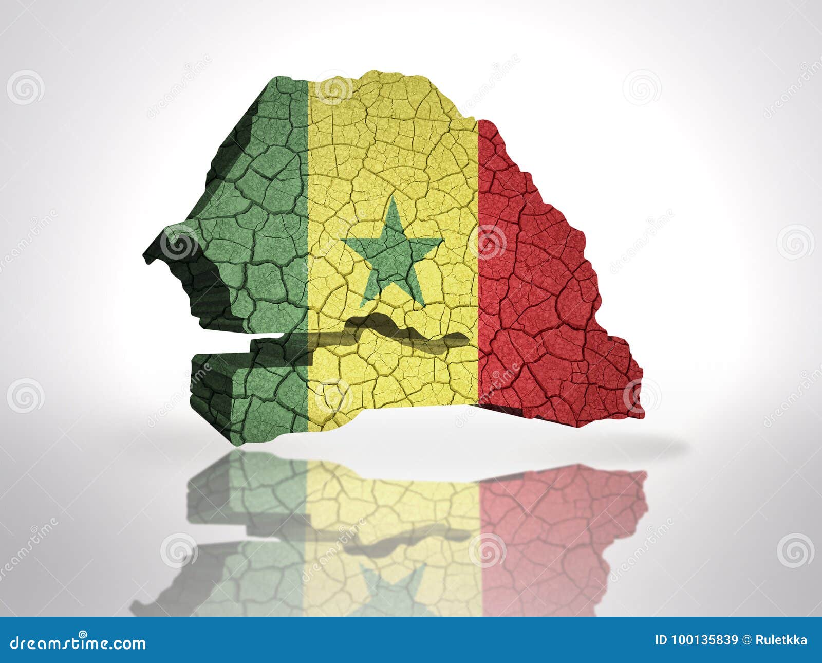 Map of senegal stock illustration. Illustration of patriotism - 100135839